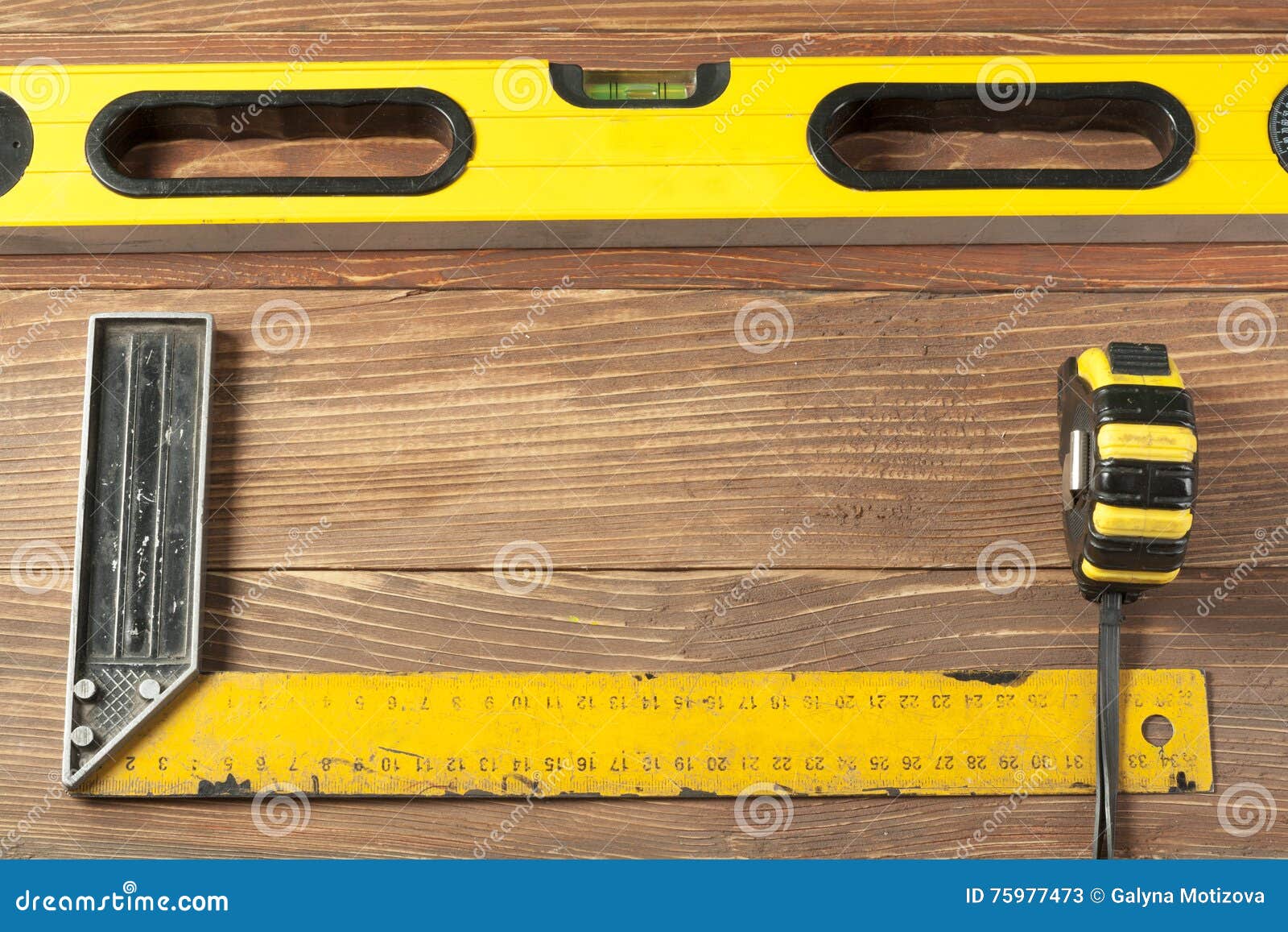 Square Ruler Construction Level Wooden Meter Blueprints And Tape ...