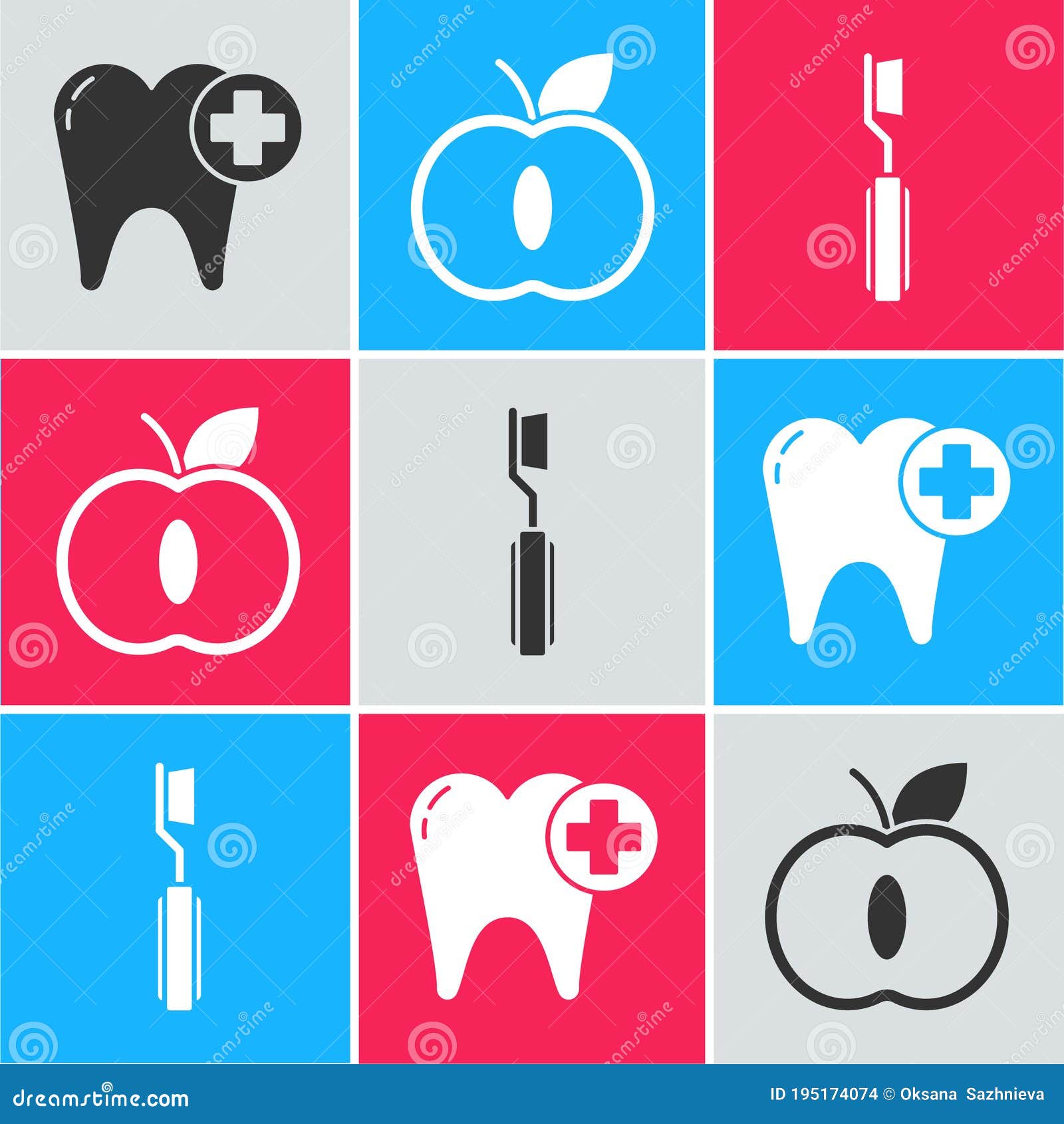 Tooth, Apple And Leaves, Eating Logo Vector Illustration ...