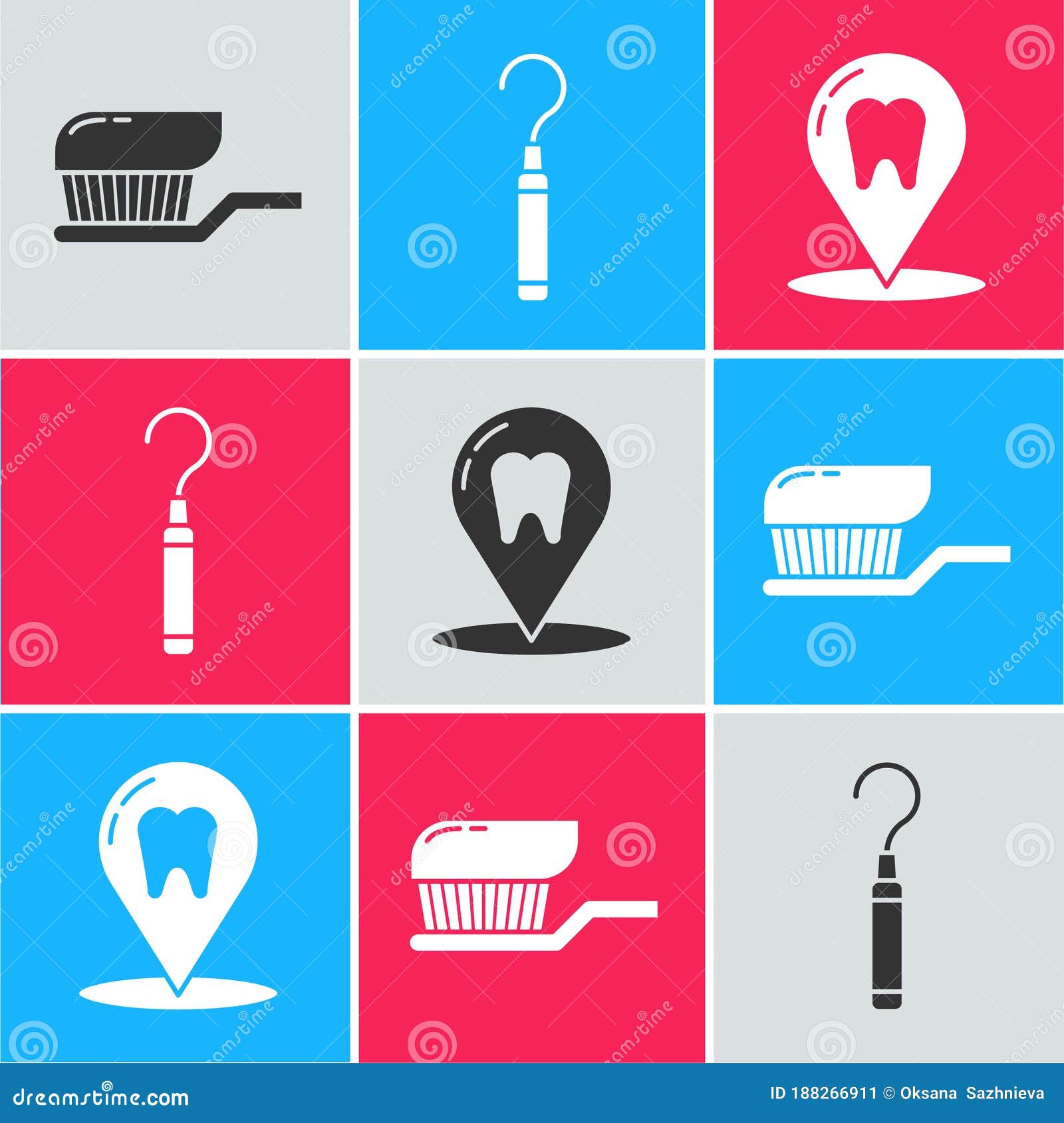 Set Toothbrush with Toothpaste, Dental Explorer Scaler for Teeth and ...