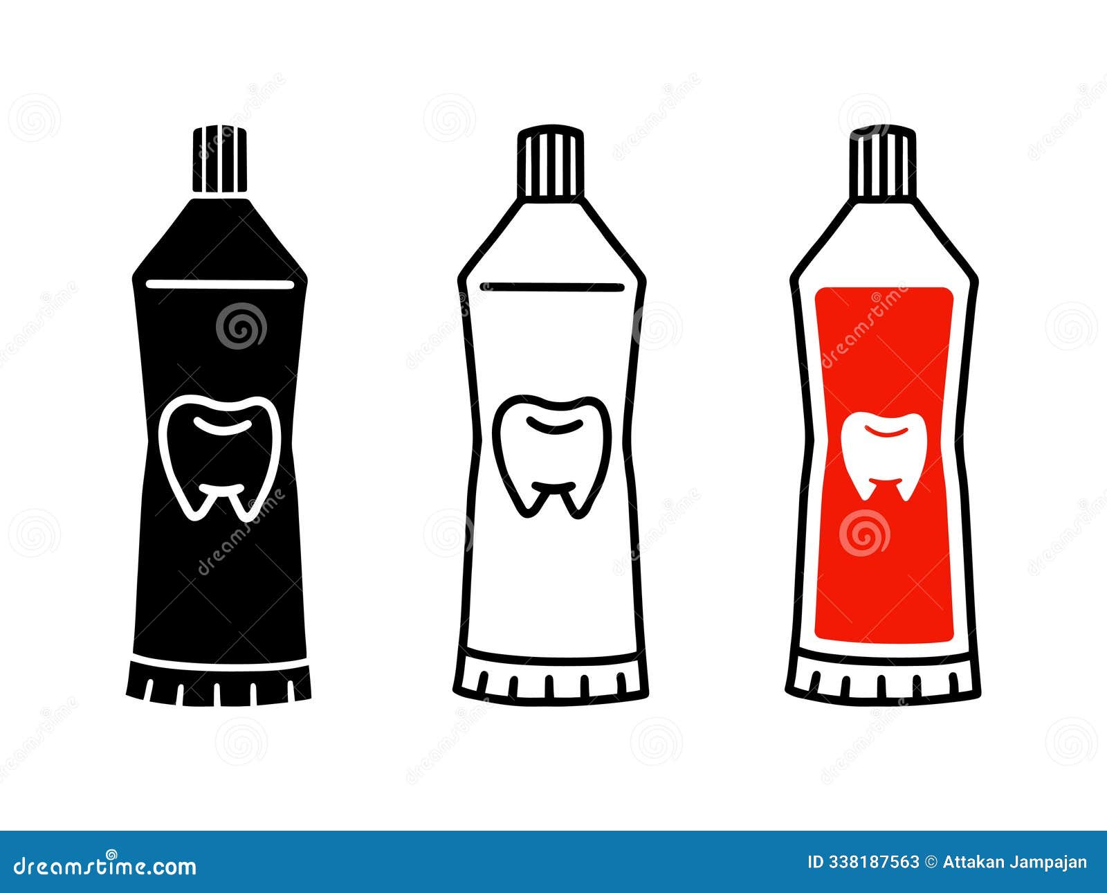 Toothpaste Cartoon Template Isolated On White Background. Teeth ...