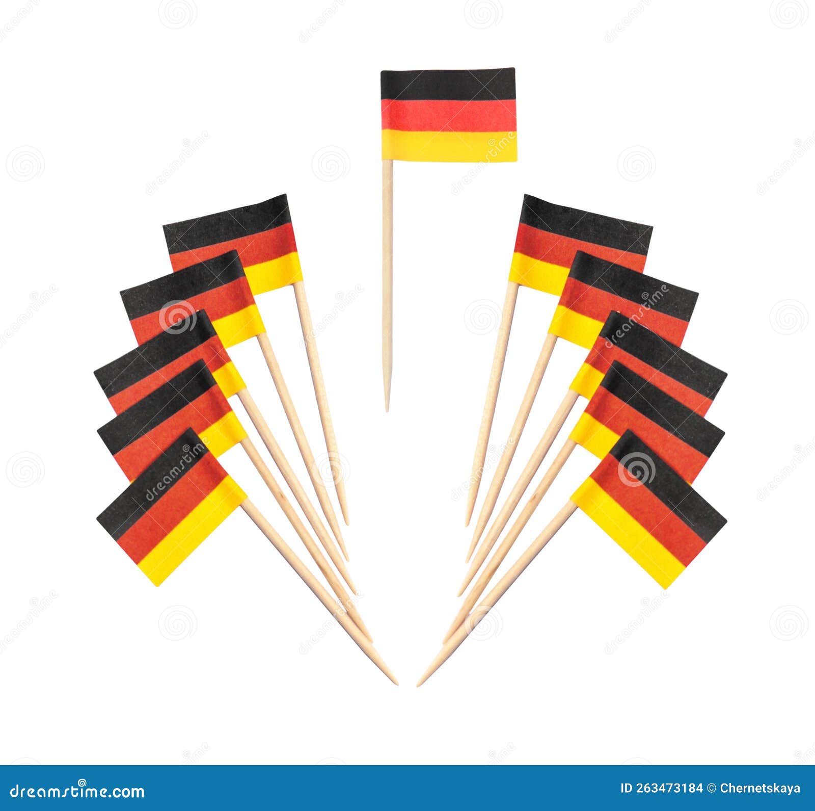 Set of Toothpicks with Flags of Germany on White Background Stock Photo ...
