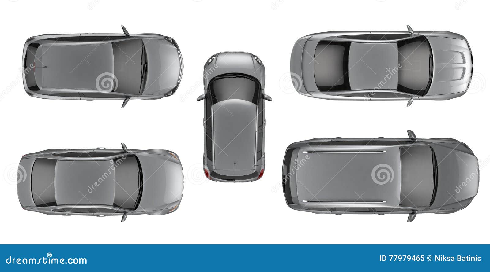 Top View Of Cars And Trucks On The Road. Cars Are Driving On The ...