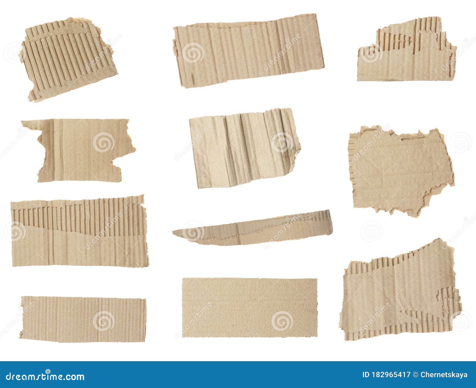 Set of Torn Cardboard Pieces on Background Stock Image - Image of ...