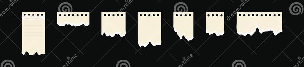 Set of Torn Notes Cartoon Icon Design Template with Various Models ...