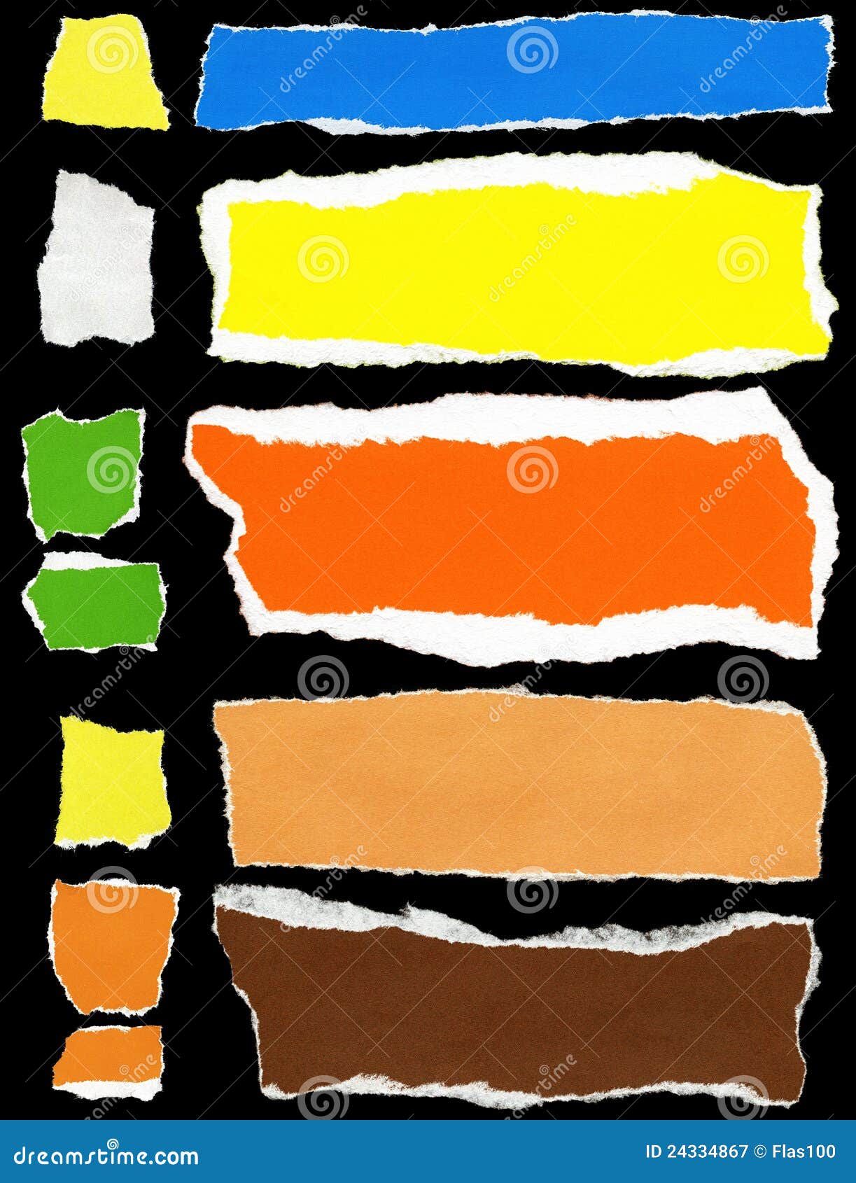 Set of torn paper stock image. Image of closeup, concept - 24334867