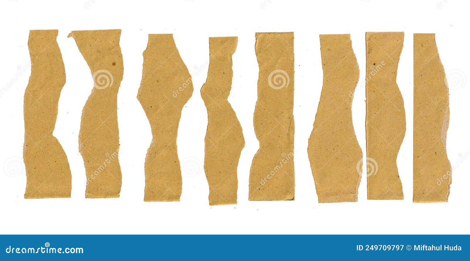 Set of Torn Paper Edges Design Element. Stock Illustration ...