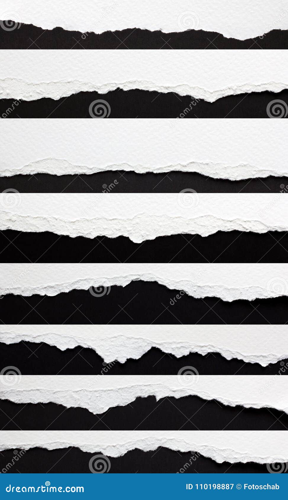 Set of torn paper edges stock image. Image of element - 110198887