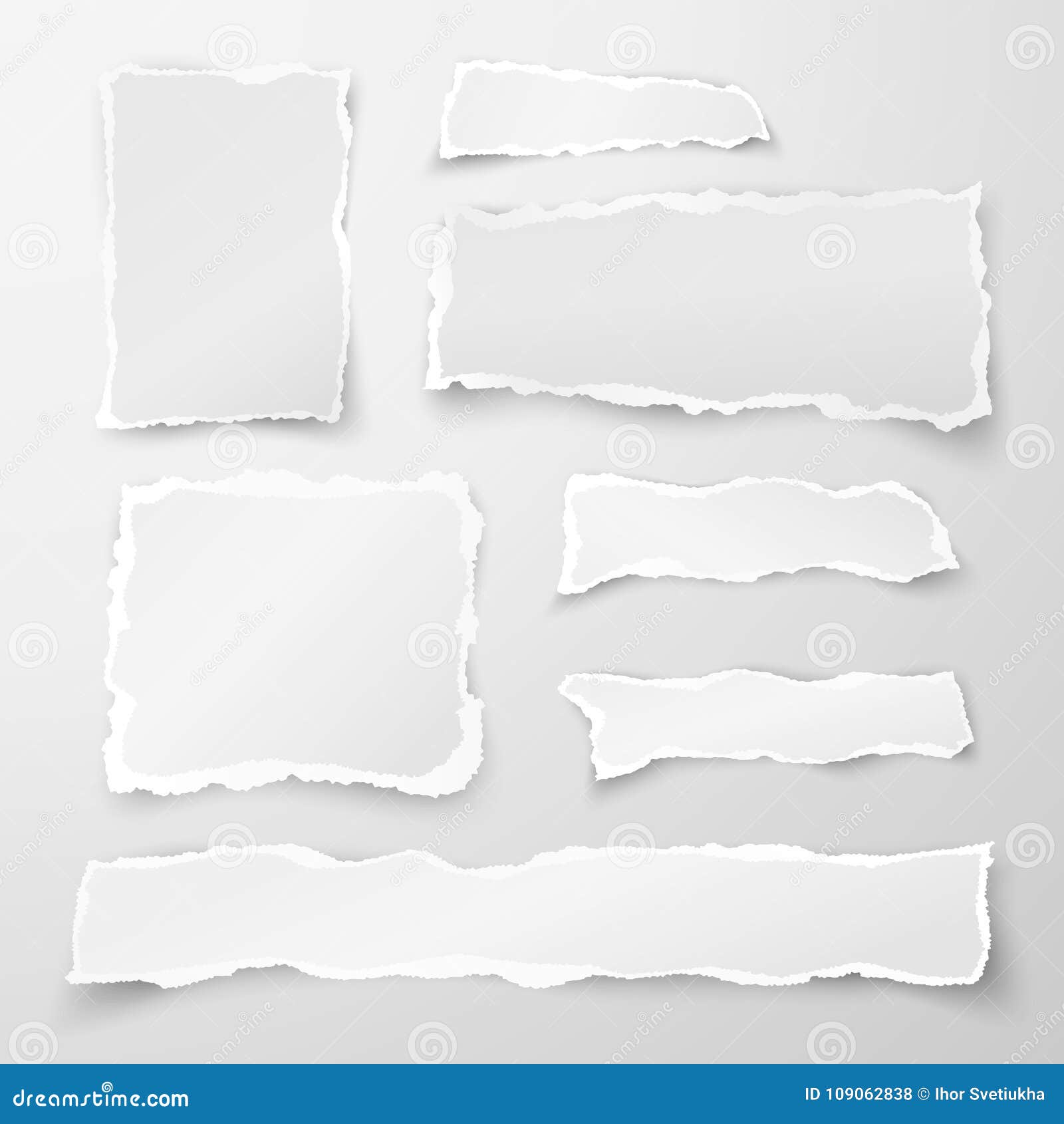 Set of Torn Paper Pieces. Scrap Paper. Object Strip with Shadow ... Set of Torn Paper Pieces. Scrap Paper. Object Strip with Shadow ...