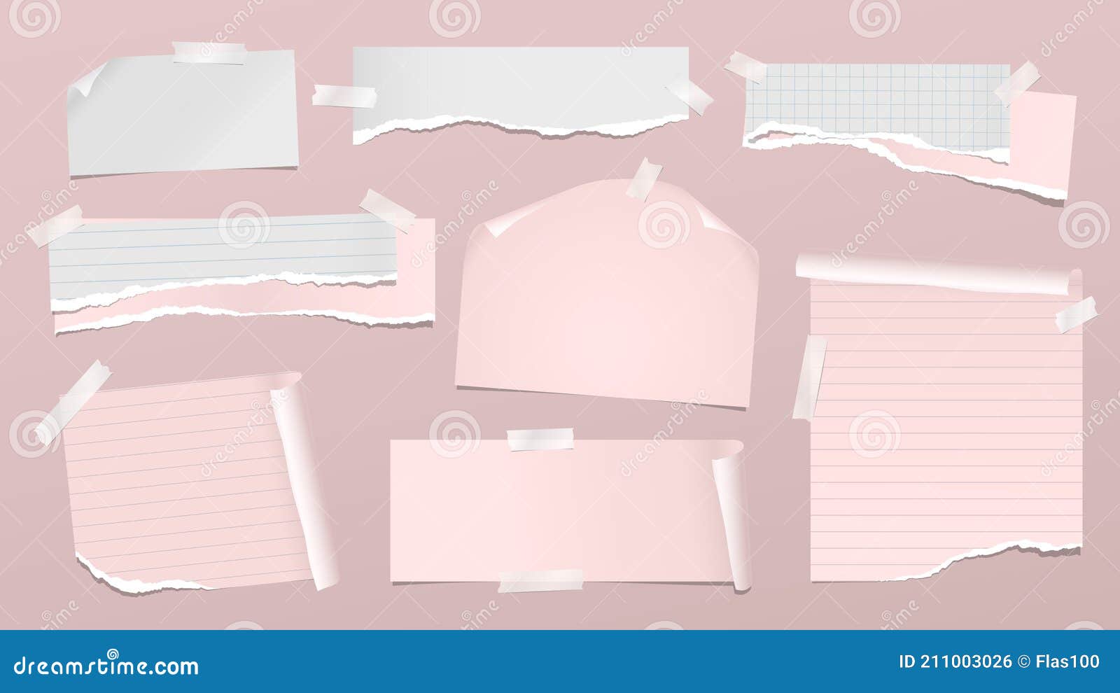 Pink Note Book Vector Realistic. 3d Detailed Illustrations ...