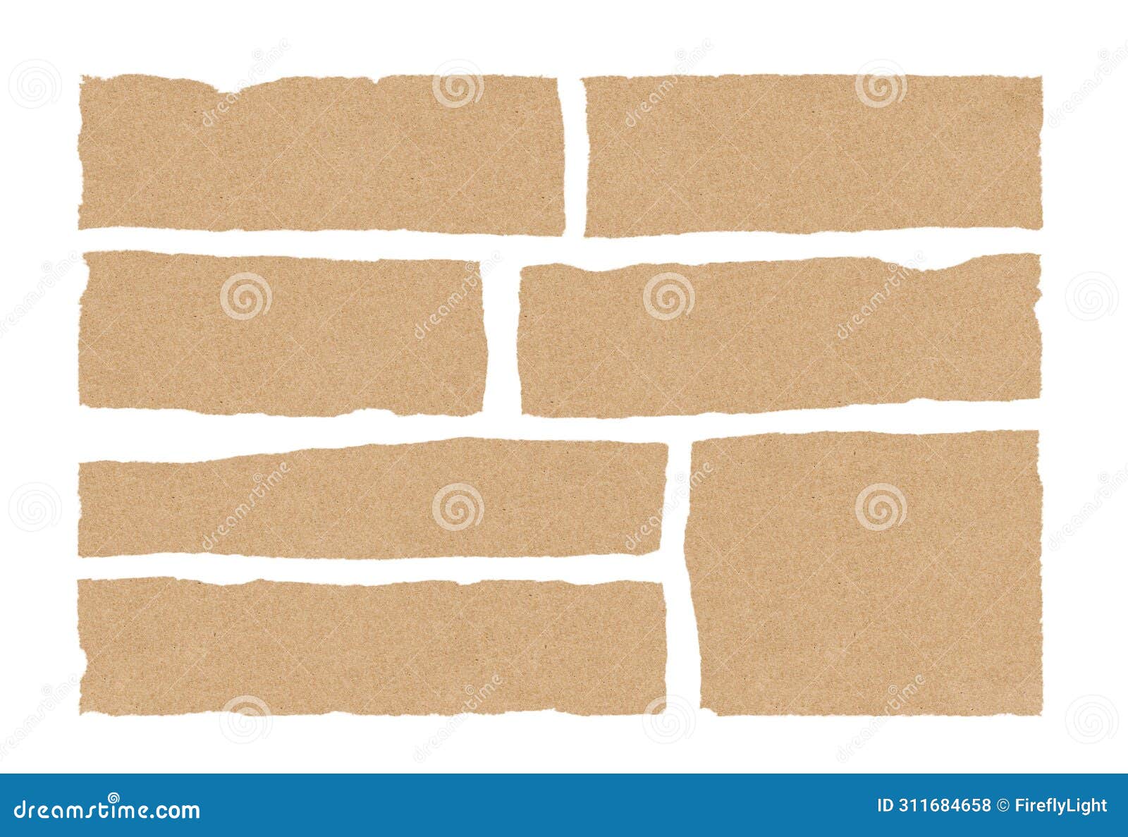 Set of Torn Wrapping Paper Pieces Stock Photo - Image of material ...