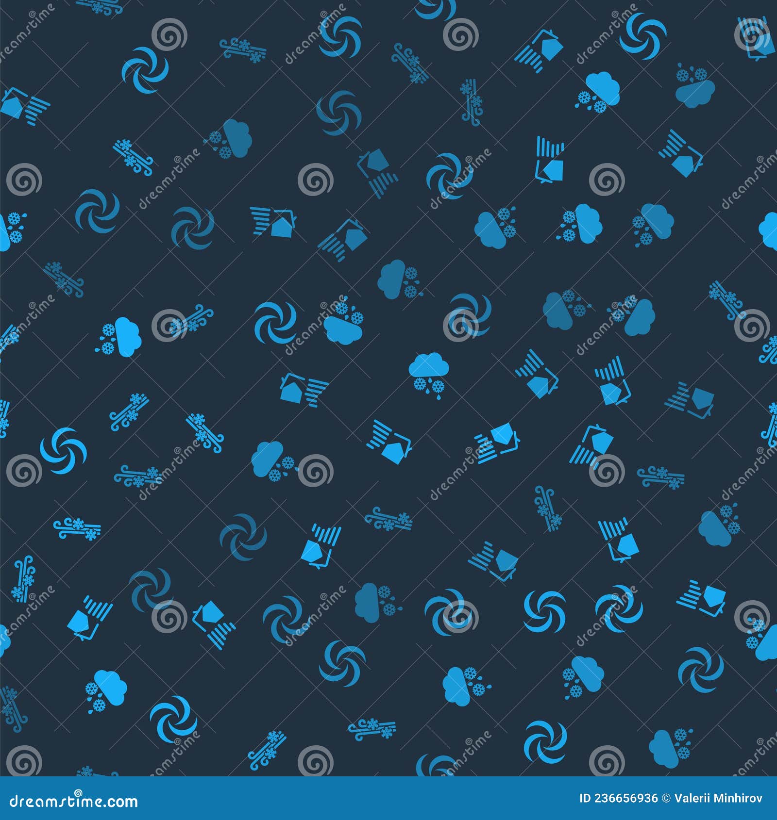 Set Tornado, Swirl, Cloud with Snow and Rain and Wind on Seamless ...