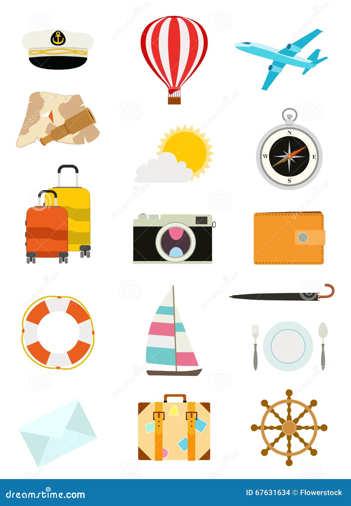 Set of tourism icons stock vector. Illustration of excursions - 67631634