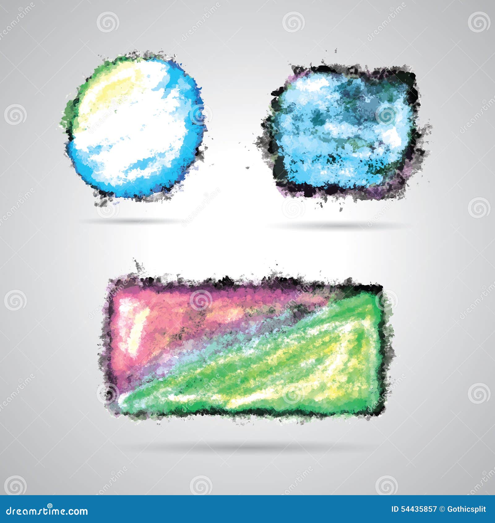 Set of Traced Colorful Design Elements Stock Vector - Illustration of ...