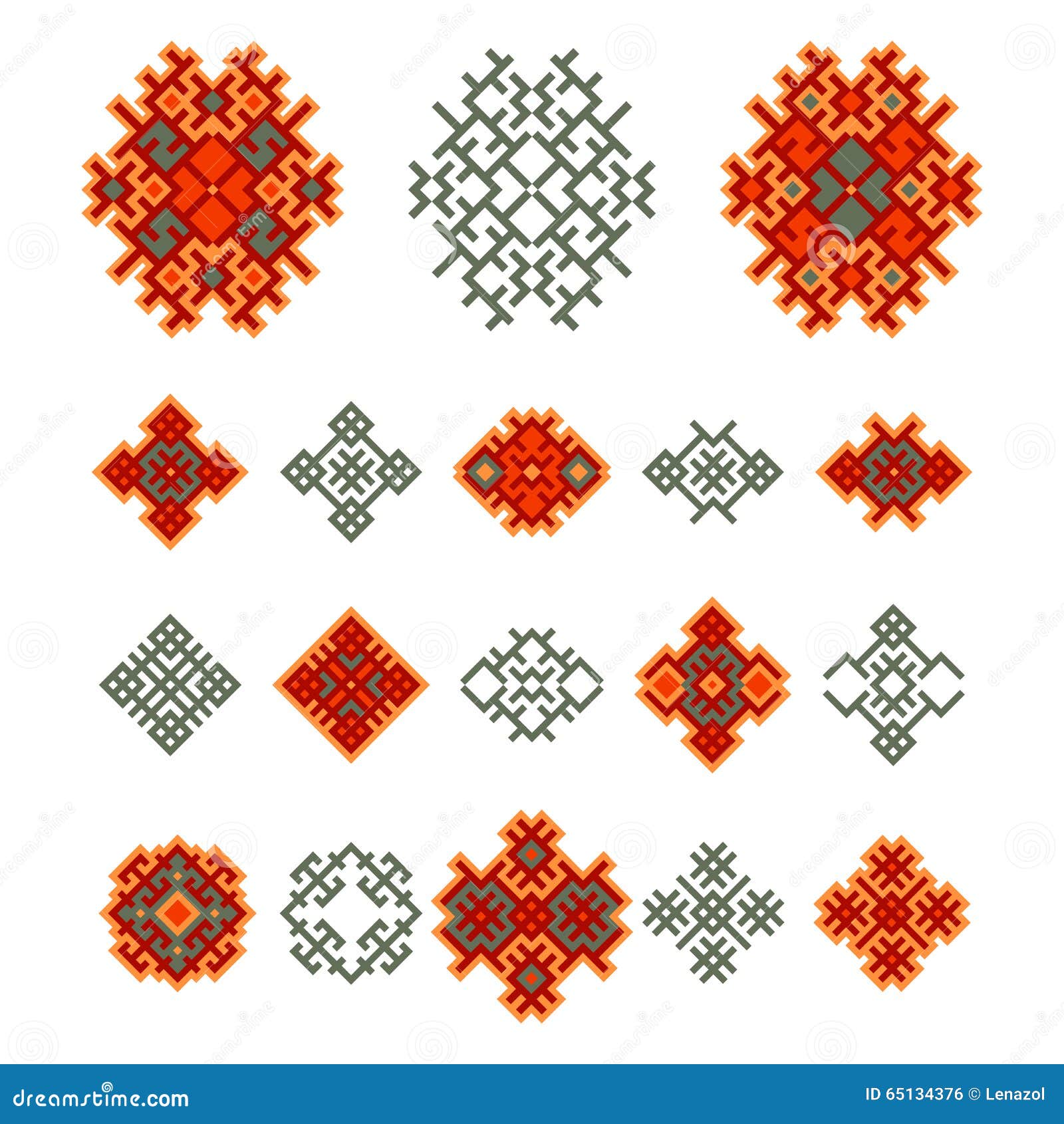 Set with Traditional Japanese Design Elements Stock Vector ...