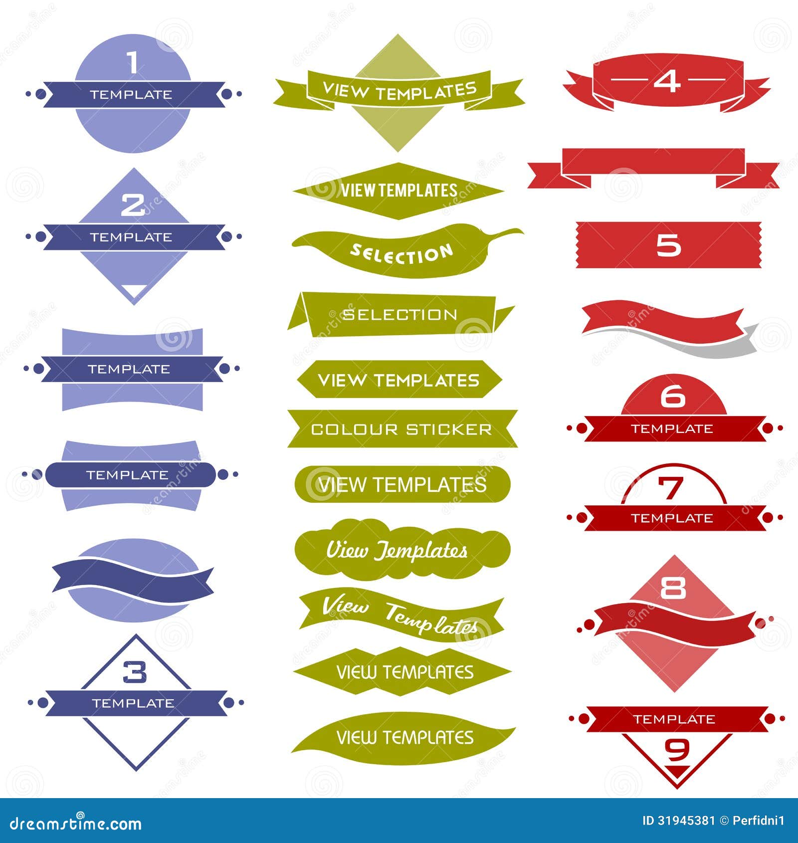 Set of Traditional and Modern Design Labels Stock Vector - Illustration ...