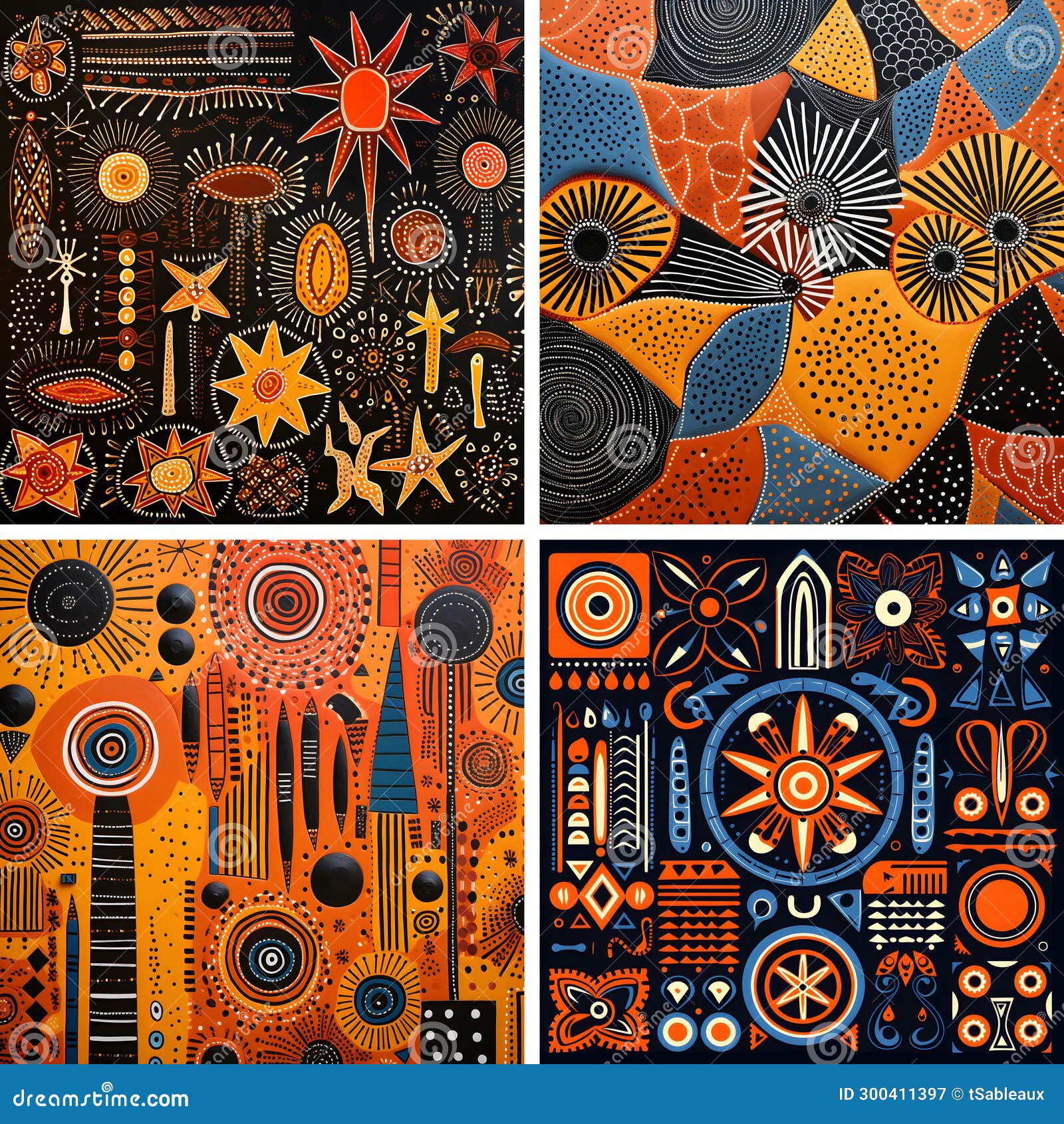 Set of Traditional African Pattern Stock Image - Image of repeat, folk ...
