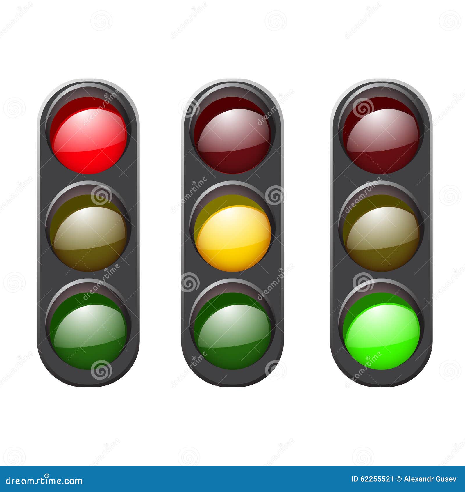 Set Traffic Light Icon. Stock Vector - Image: 62255521
