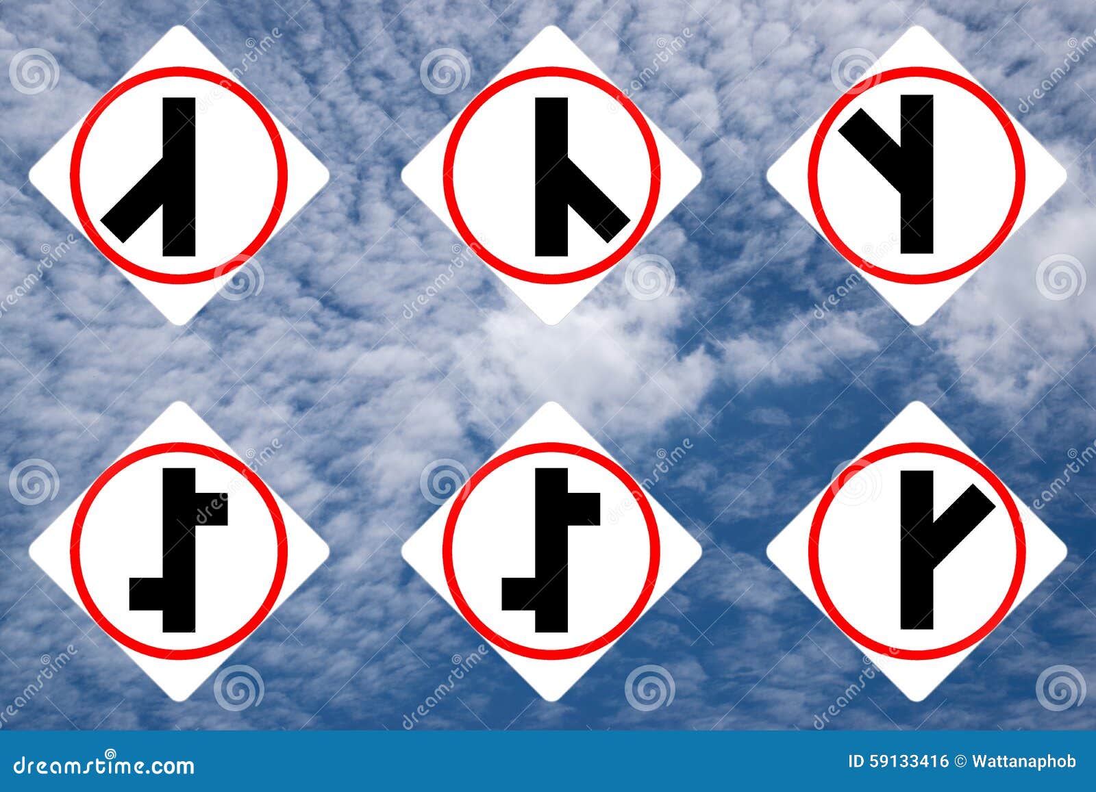 Set of Traffic White Signs. Stock Illustration - Illustration of ...