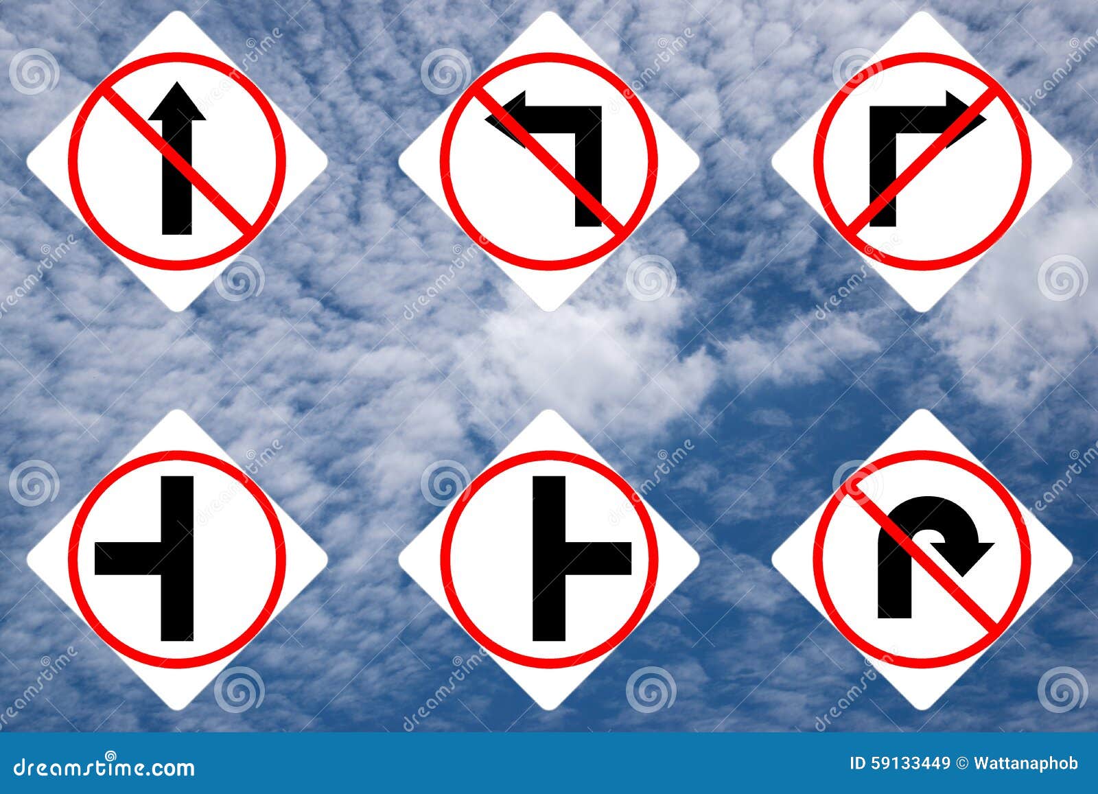Set of Traffic White Signs. Stock Illustration - Illustration of motor ...