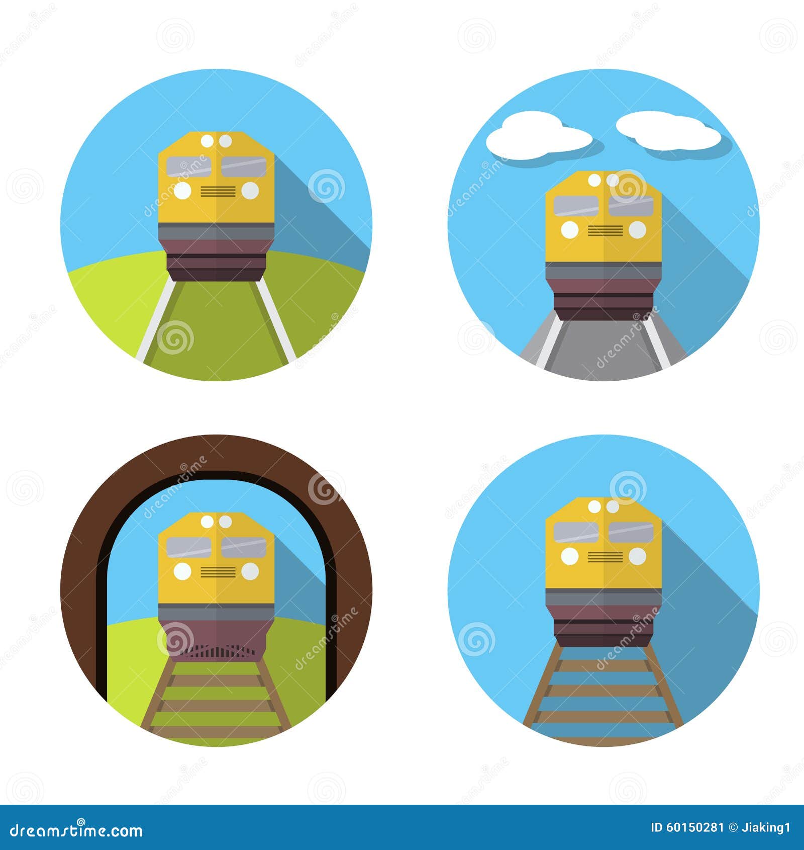 Set of train icon in flat stock vector. Illustration of sign - 60150281