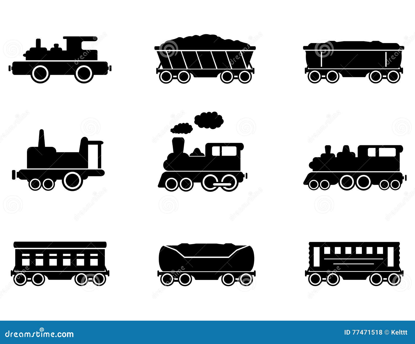Set train icons stock vector. Illustration of development - 77471518