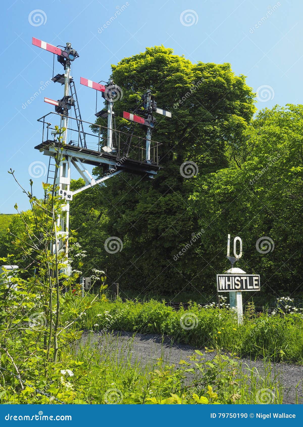 Set of Train Signals and Whistle Warning Sign Stock Photo - Image of ...