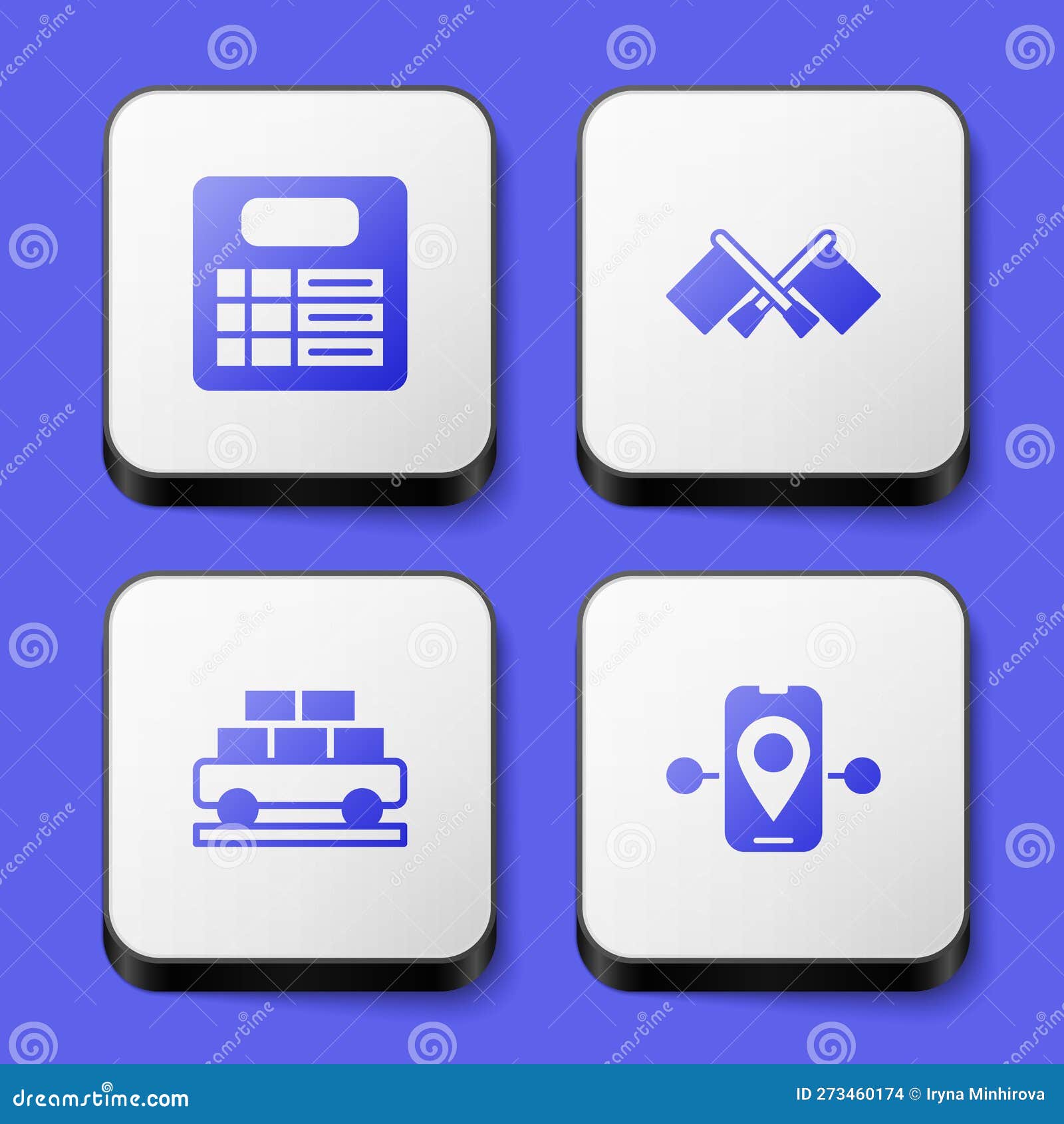 Set Train Station Board, Flag, Cargo Train Wagon and Route Location ...