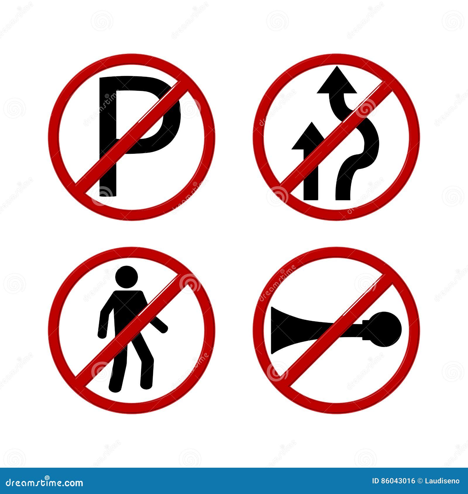 Set of transit signals stock vector. Illustration of highway - 86043016