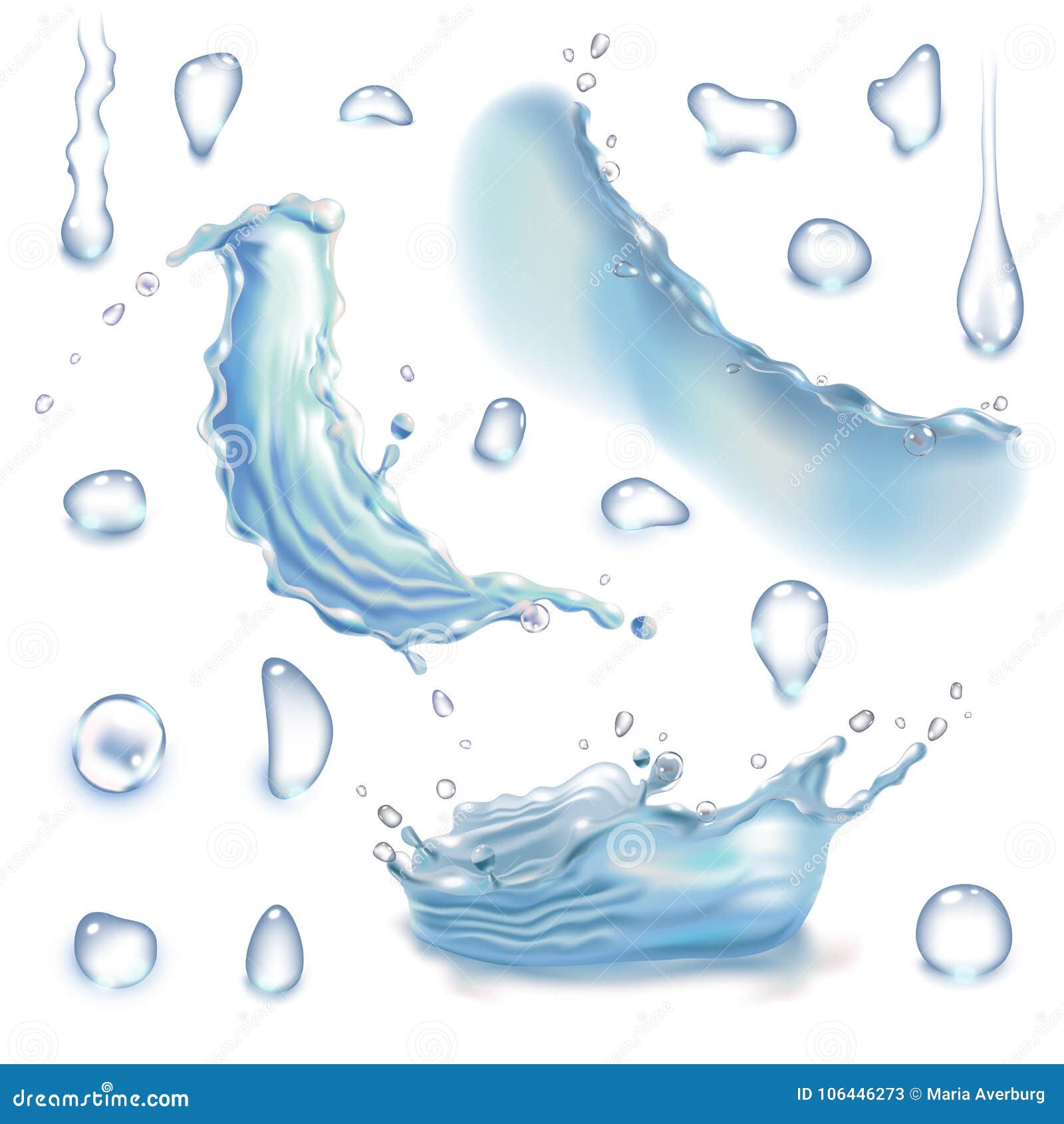 Translucent Water Splash Isolated On Transparent Background. Vector ...