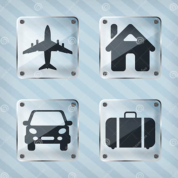 Set of Transparency Travel Pointer Icons Stock Vector - Illustration of ...
