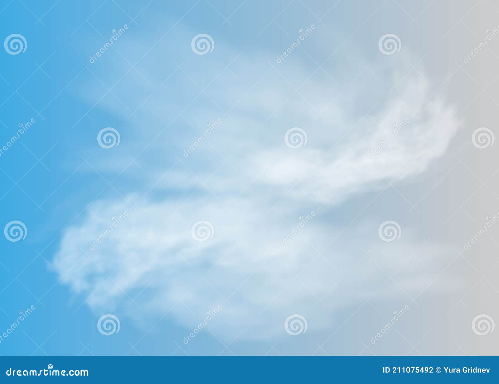Set of Transparent Different Clouds Isolated on Blue Background. Real ...