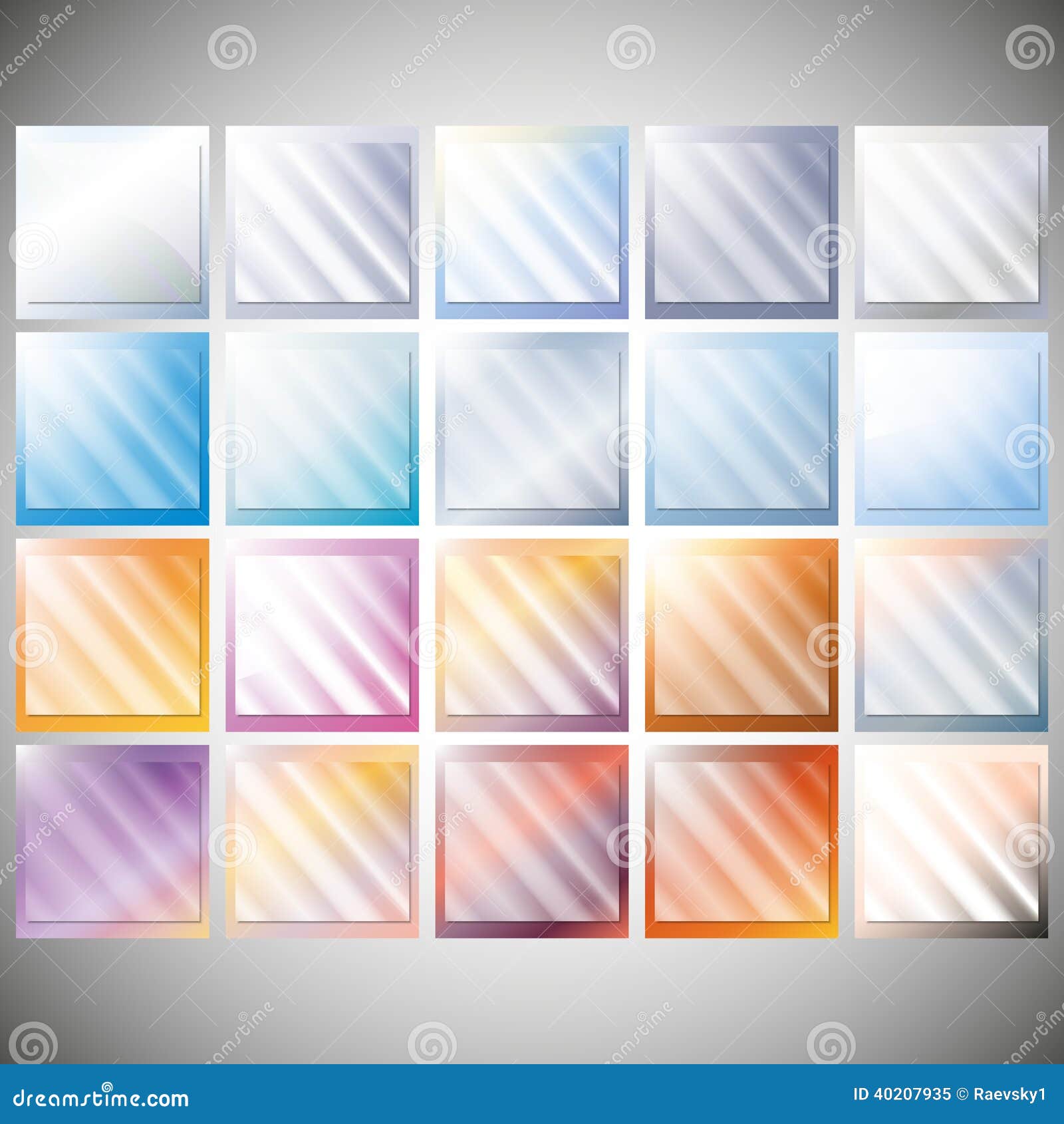 Set of Transparent Glass on Color Backgrounds Stock Vector ...