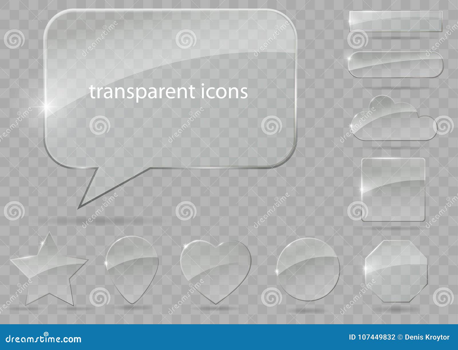 Set of transparent icons stock vector. Illustration of detail - 107449832