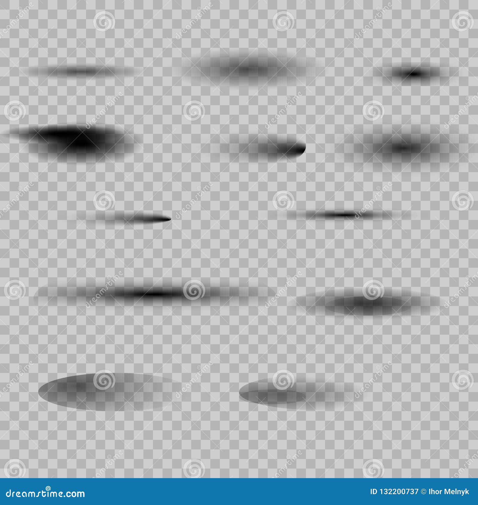 Set of Transparent Oval Shadow Stock Vector - Illustration of ...