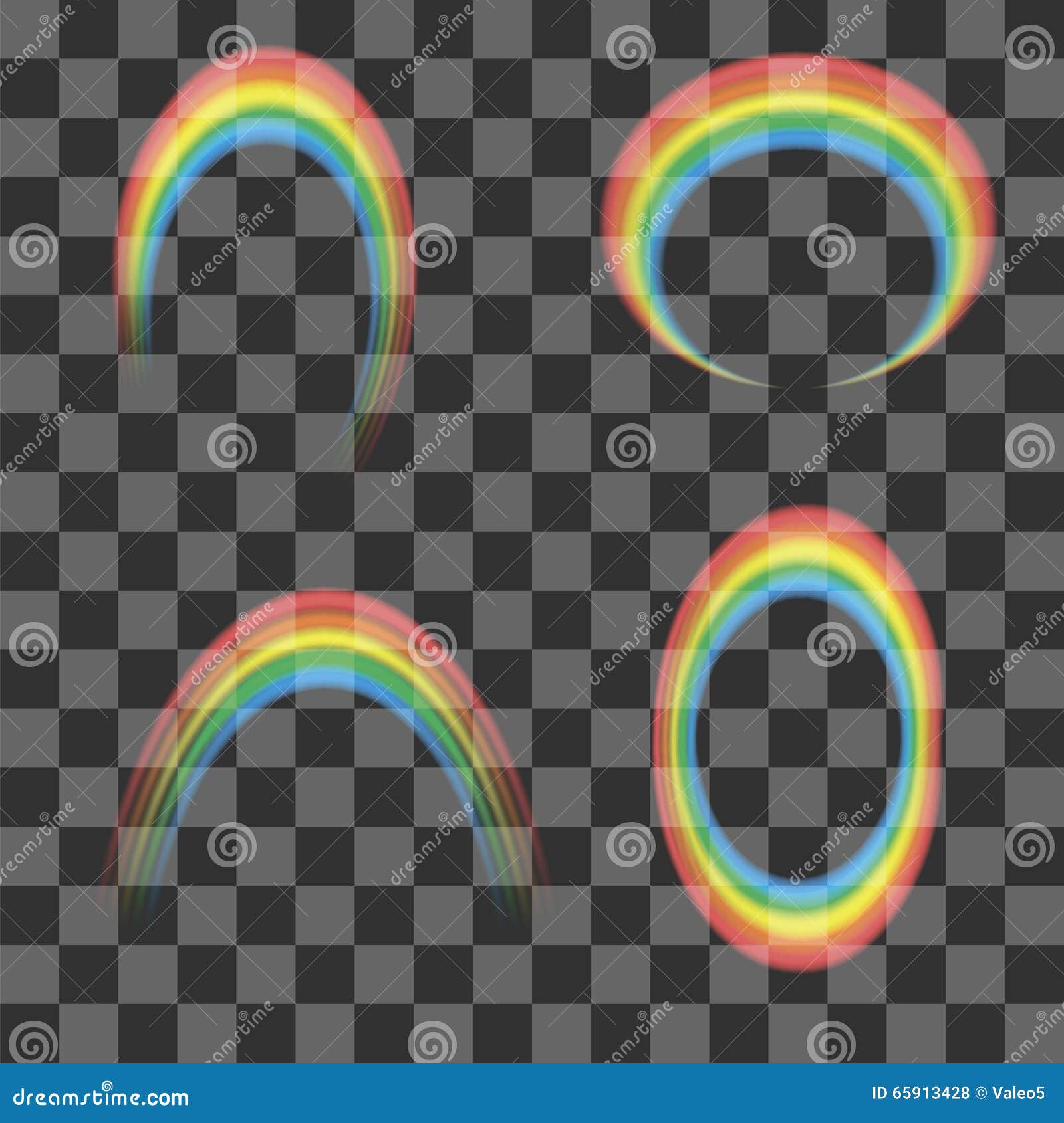 Set of Transparent Rainbow Icons Stock Vector - Illustration of blue ...