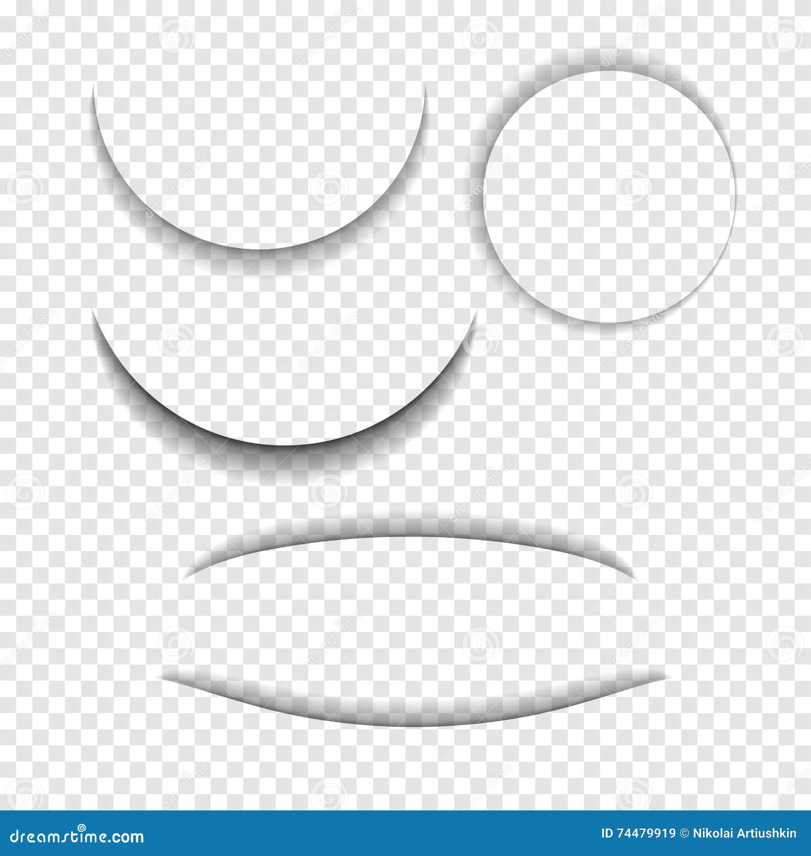 Paper Shadow. Realistic Page Edge Shadow Overlay And 3D Divider Effect ...