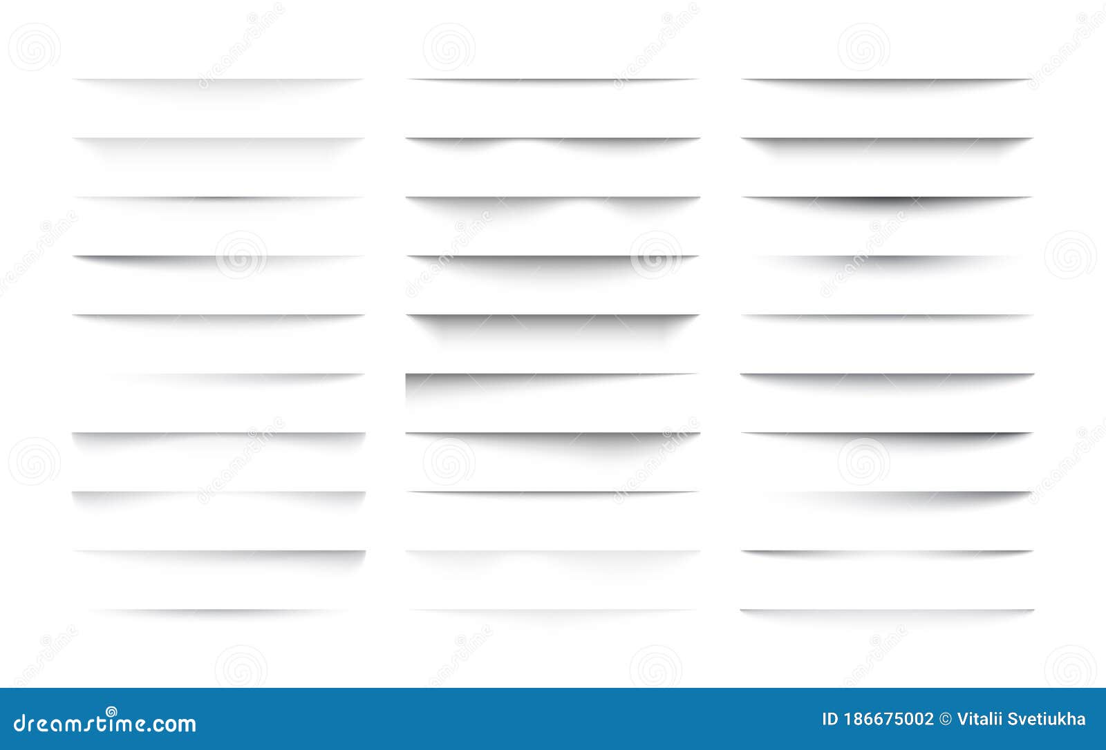 Set of Transparent Shadow with Soft Edges. Realistic Shadow Effect ...