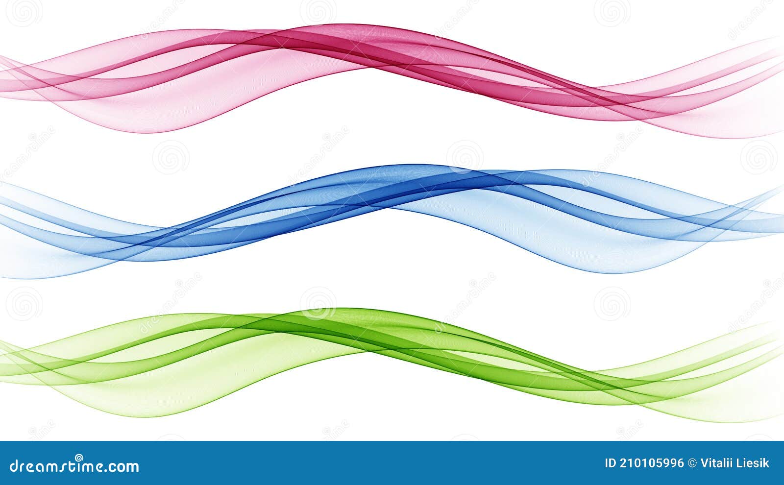 Set of Transparent Waves. Abstract Colour Background Waves.Wave Red ...