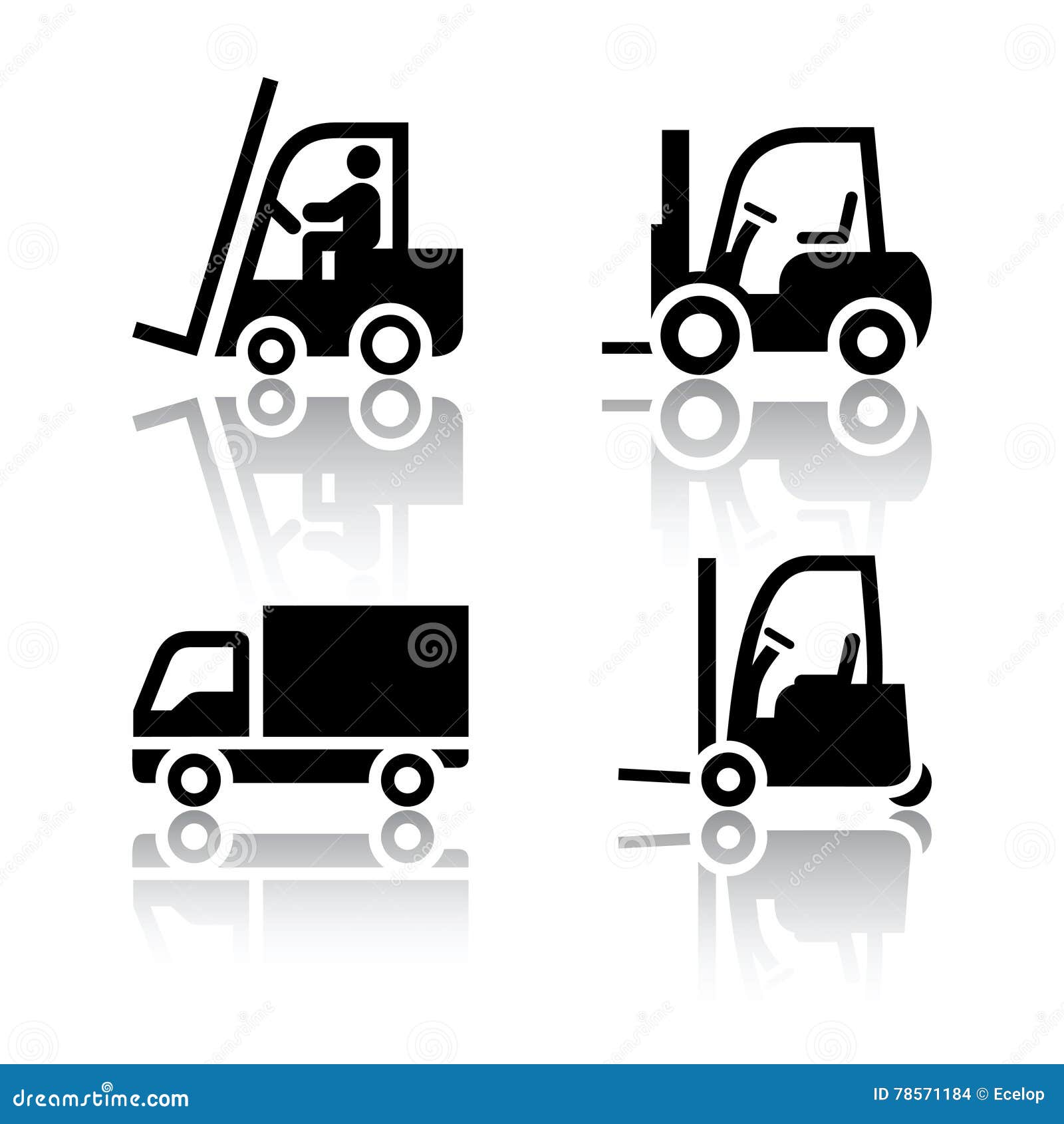 Icons Of Loader. Bar With Circles For Buffering Of Load. Symbols Of ...