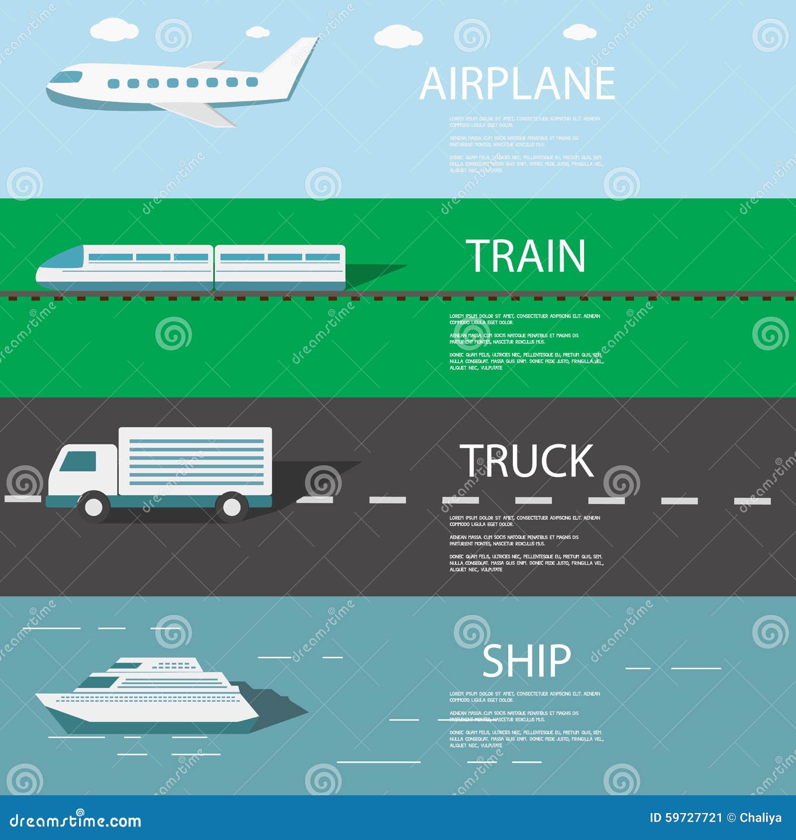 Set of Transportation Infographics Stock Vector - Illustration of ...