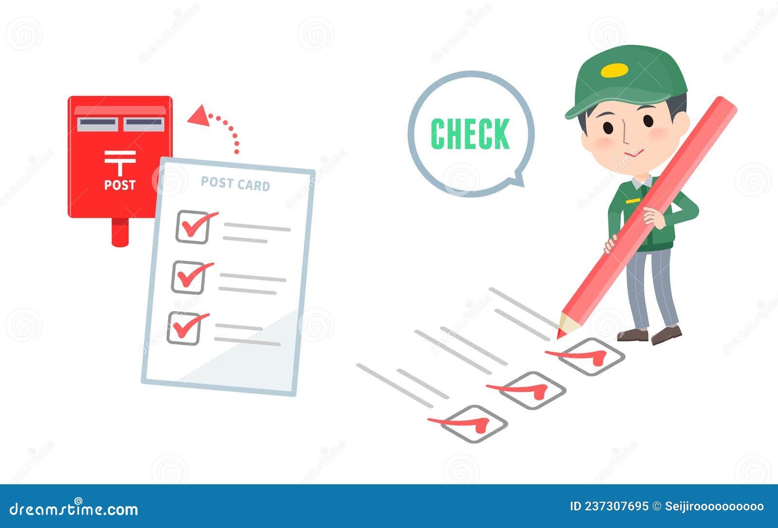 A Set of Transportman Man To Check Stock Vector - Illustration of ...