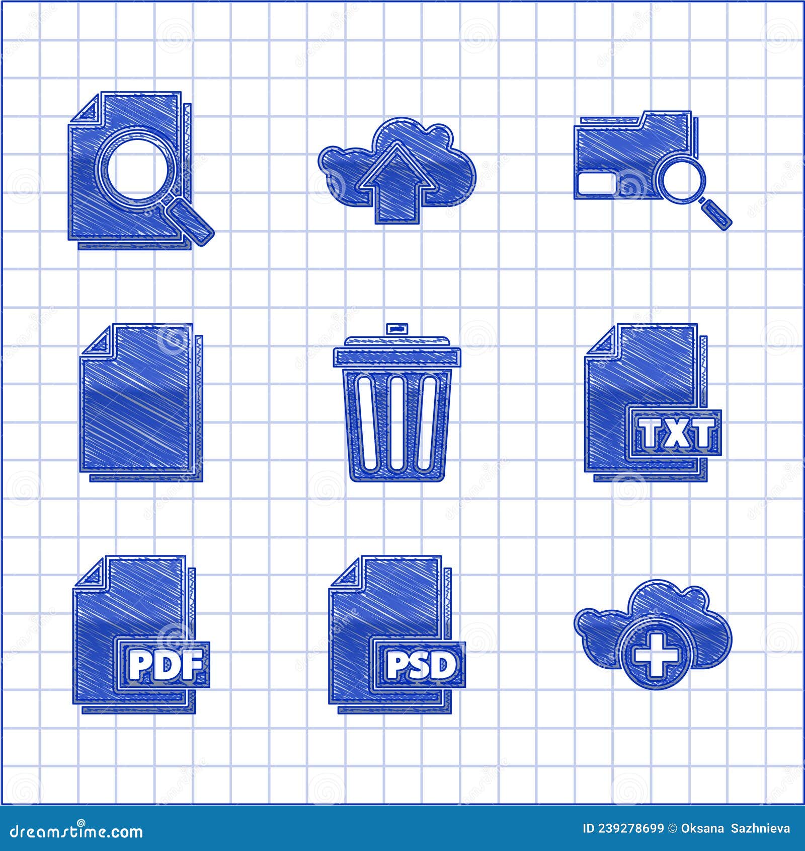 Set Trash Can, PSD File Document, Add Cloud, TXT, PDF, Document, Search ... Set Trash Can, PSD File Document, Add Cloud, TXT, PDF, Document, Search ...