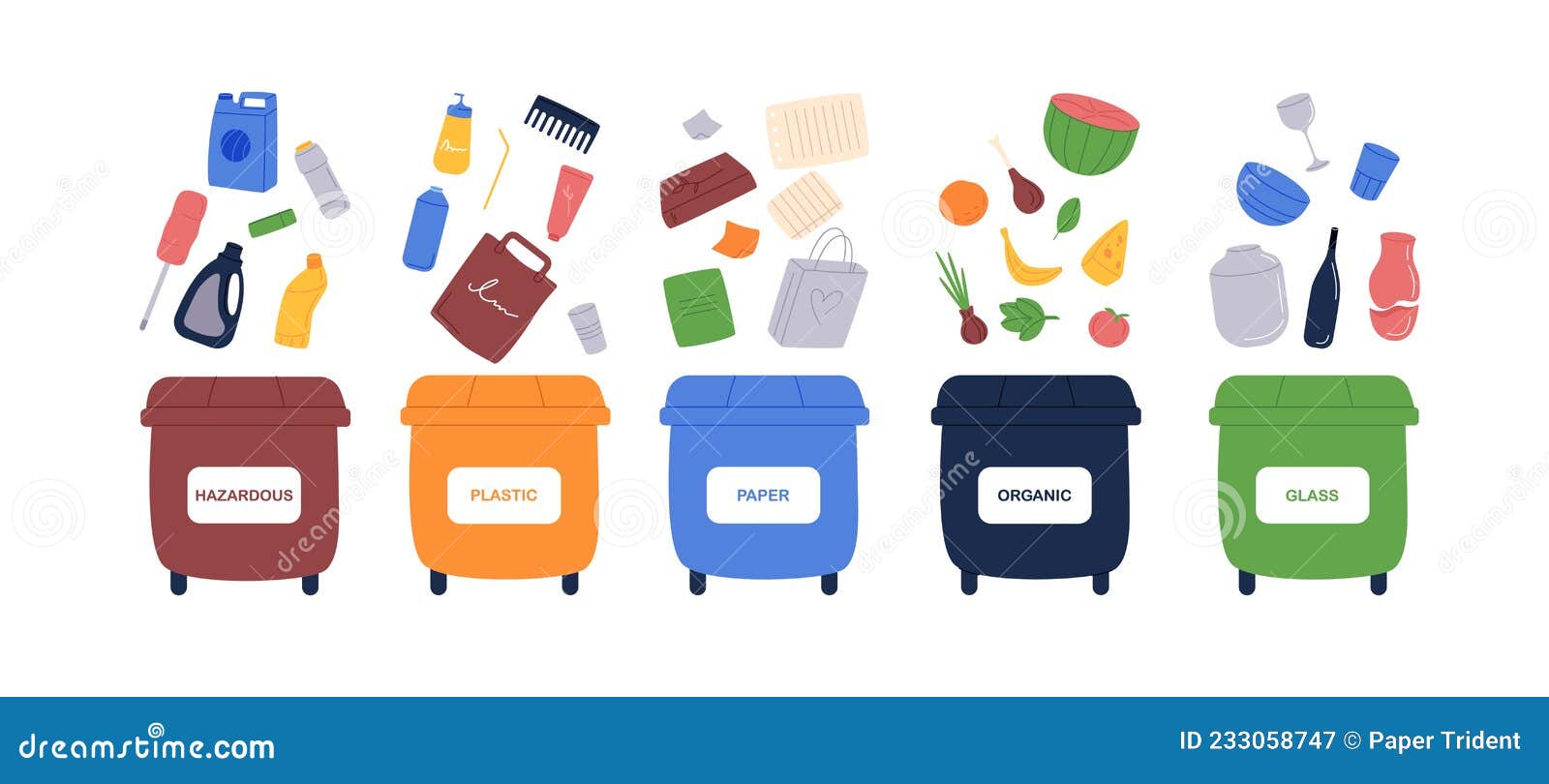Garbage Separating Into Different Types For Waste Recycling. Sorting ... Garbage Separating Into Different Types For Waste Recycling. Sorting ...