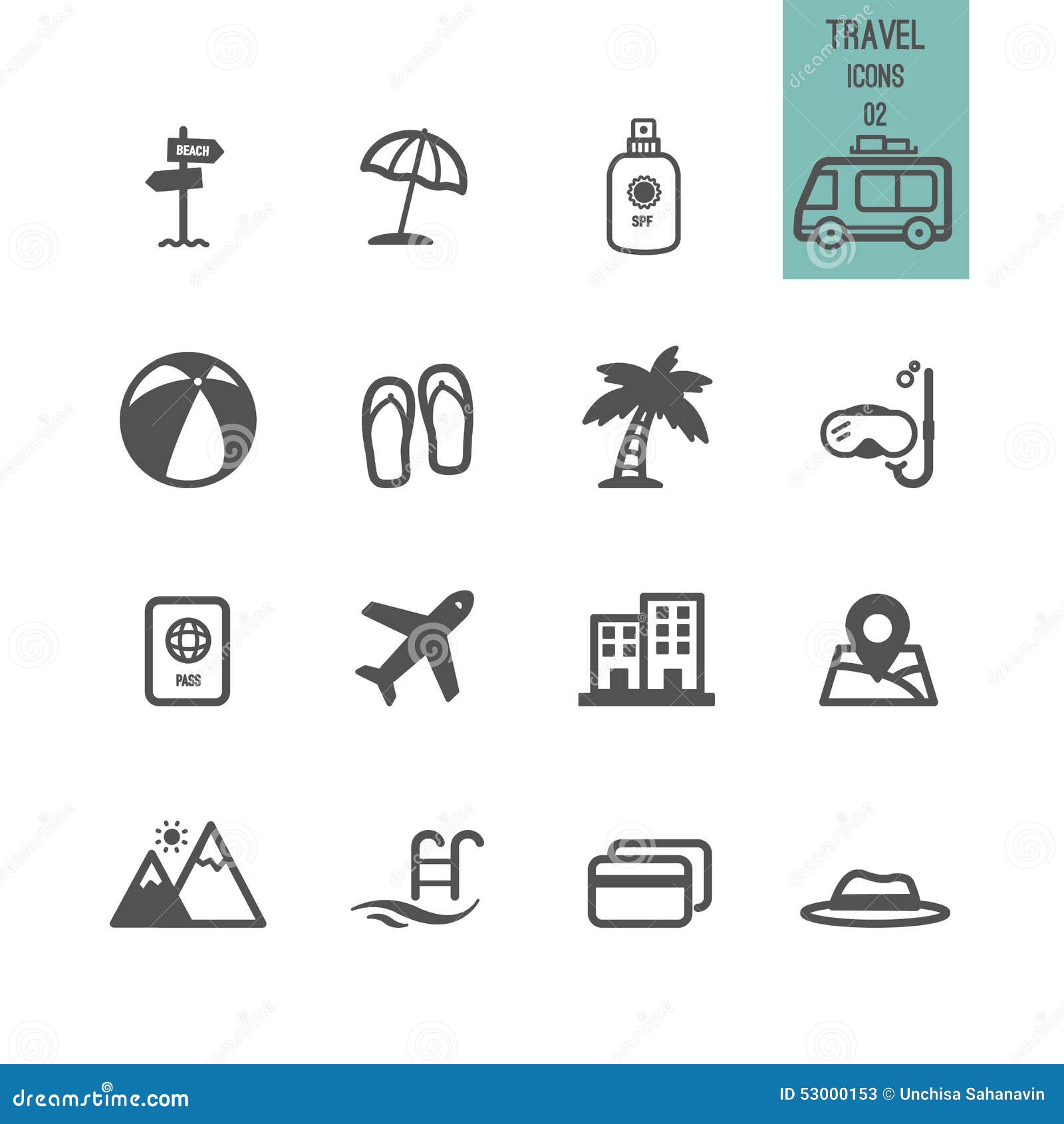 Set of travel icon. stock vector. Illustration of site - 53000153