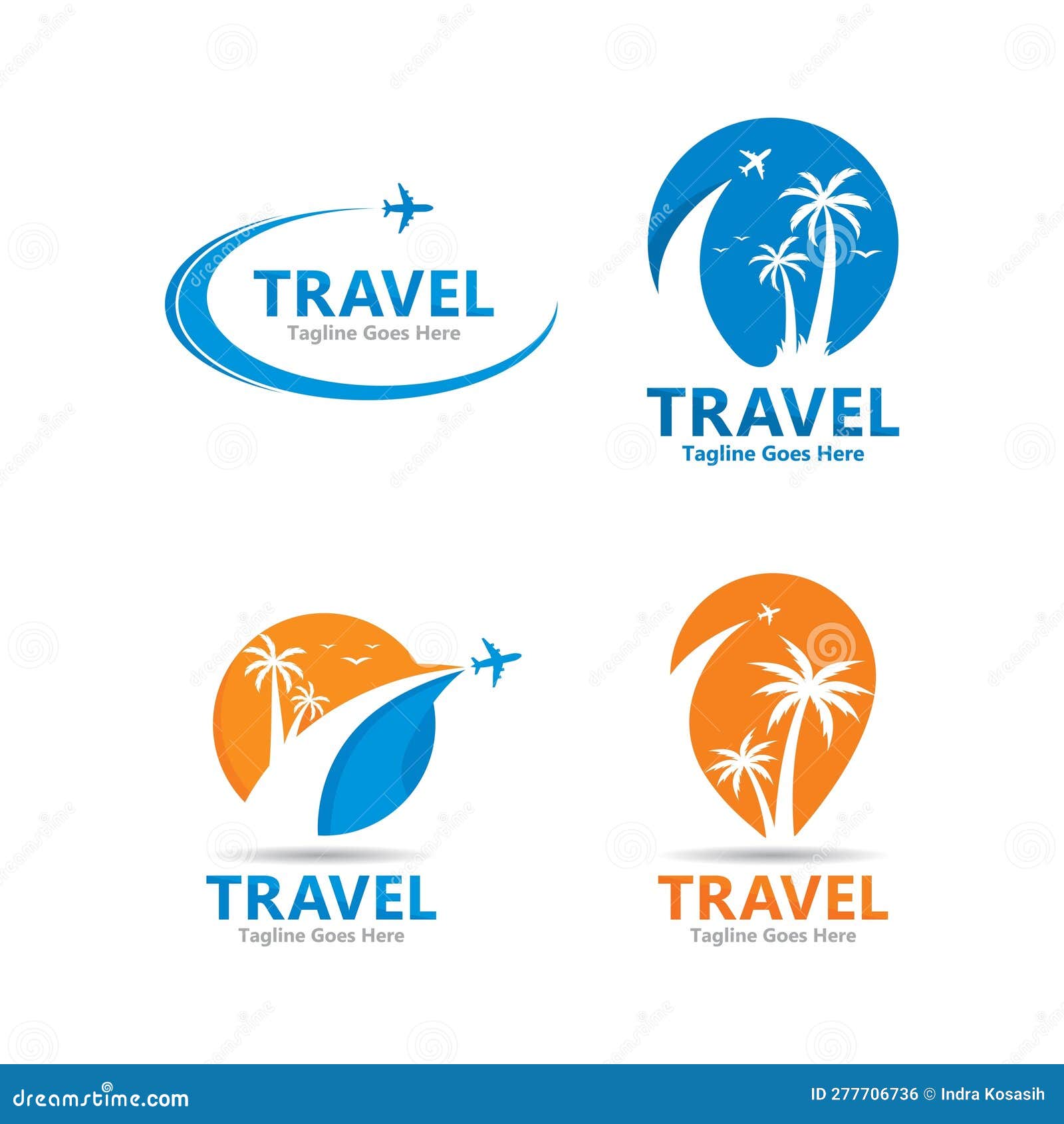Set of Travel Logo for Travel Agency Vector Icon Illustration Stock ...