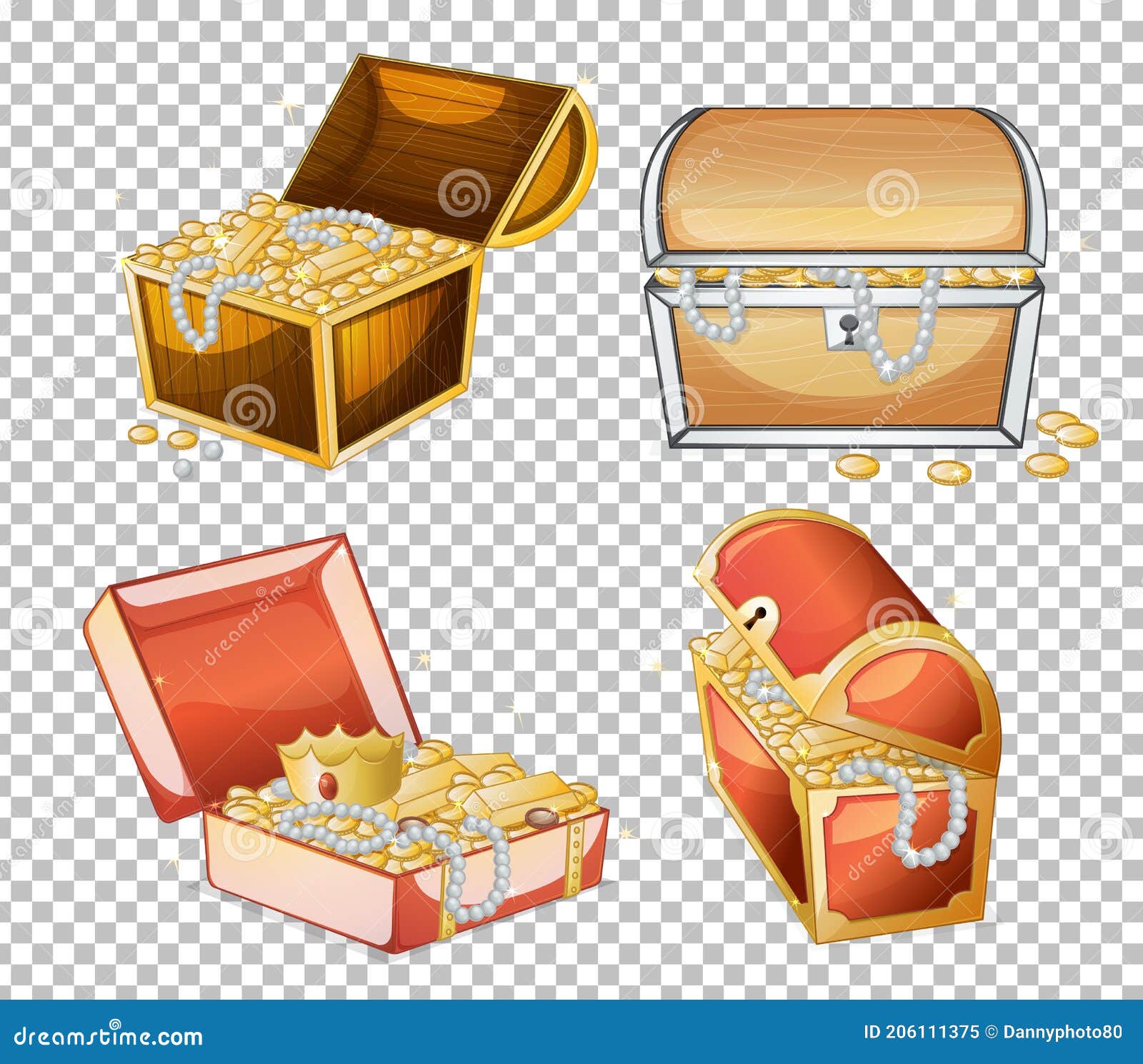 Treasure Chest Transparent Stock Illustrations – 531 Treasure Chest ...
