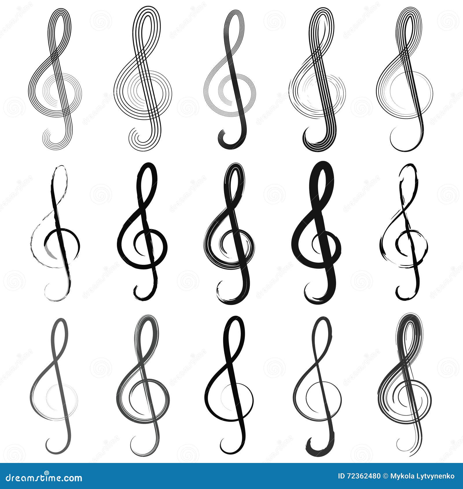 Treble Clef Logo. Cartoon Vector | CartoonDealer.com #93579467