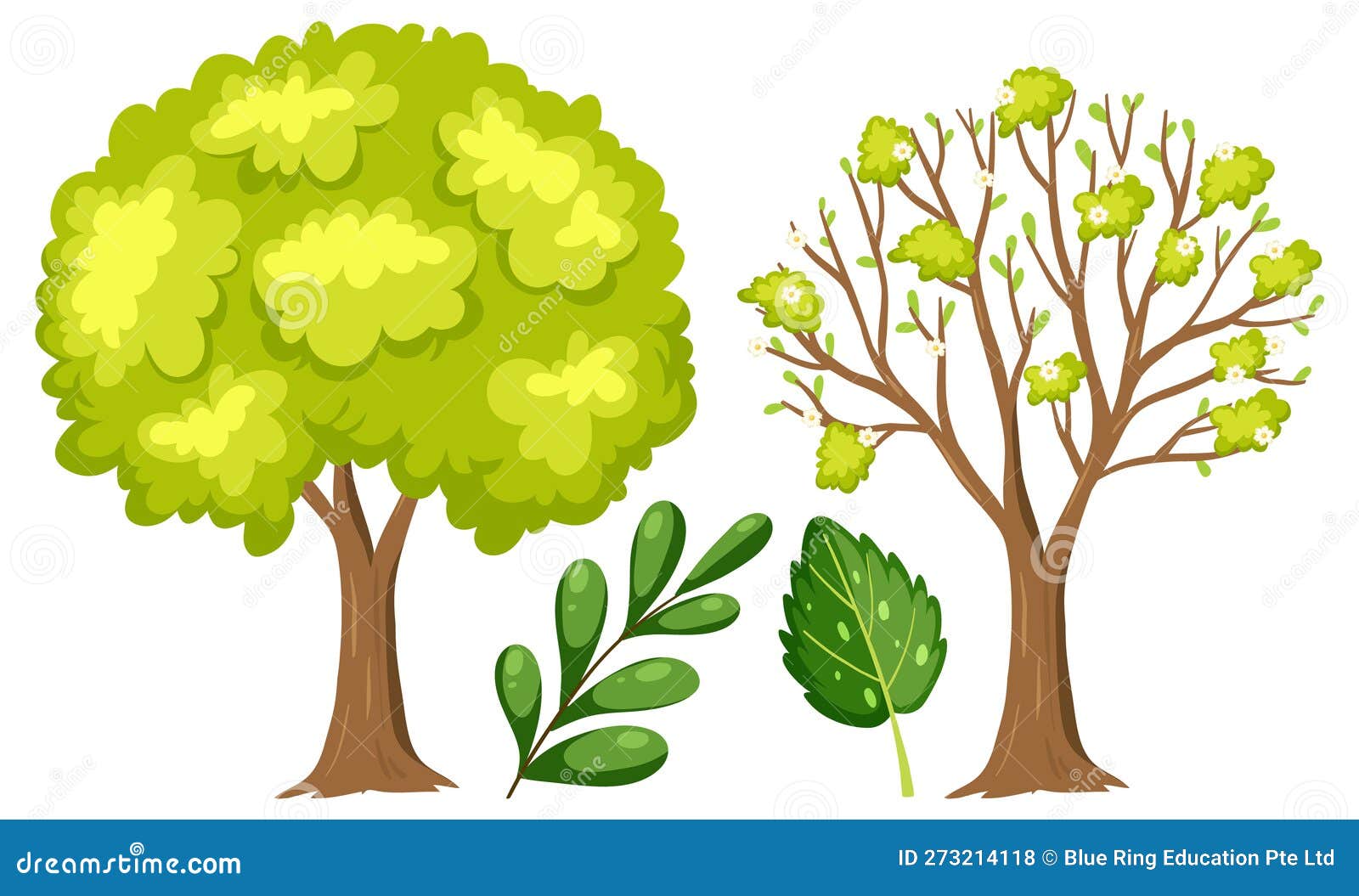 Set of tree cartoon stock vector. Illustration of cartoon - 273214118