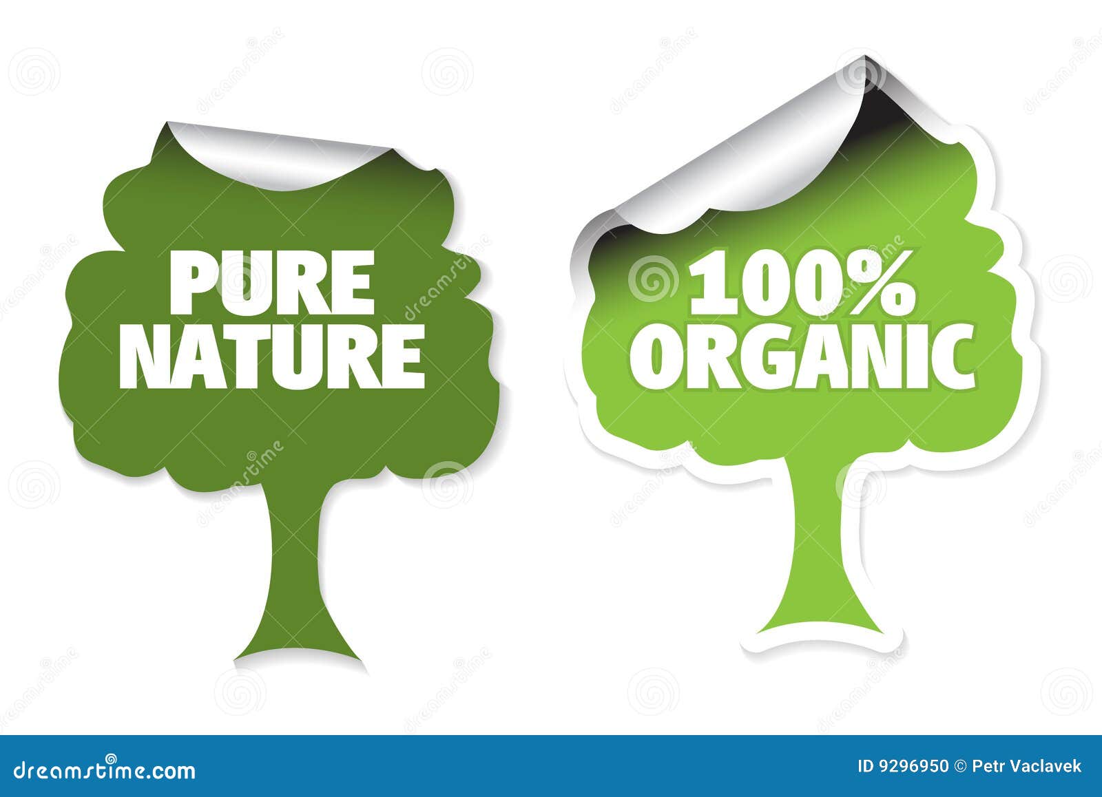 Set of tree labels stock vector. Illustration of shape - 9296950