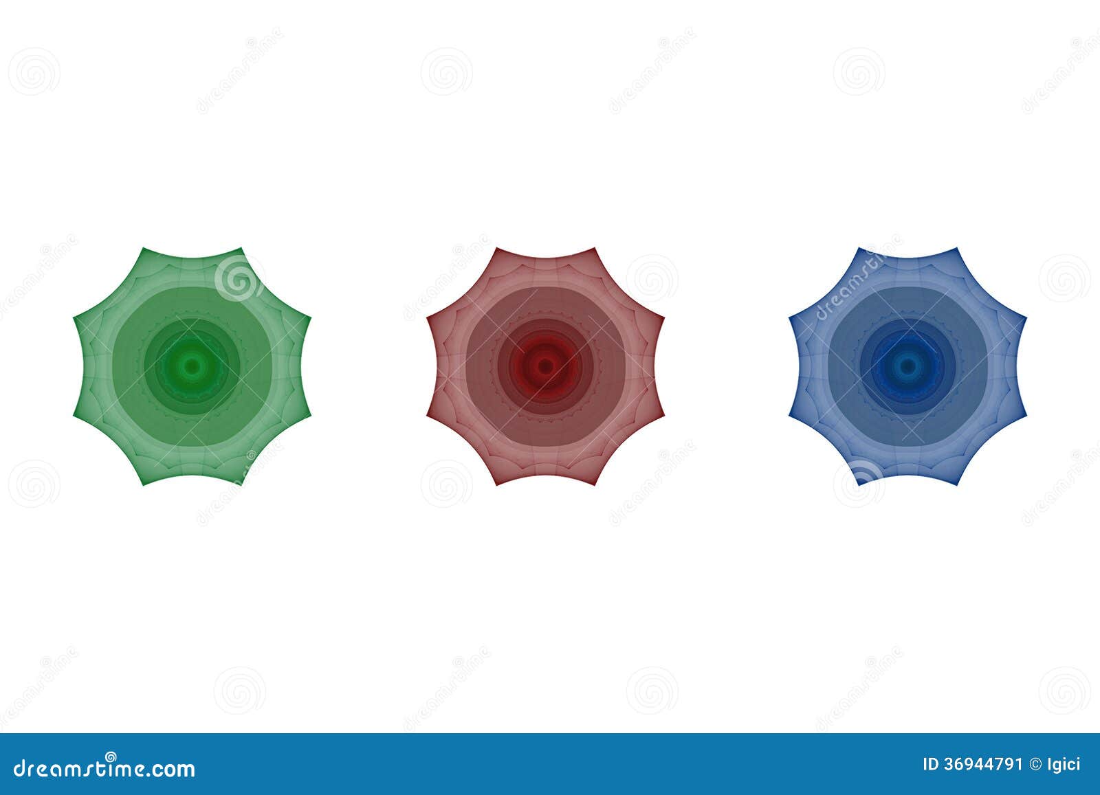 Set of Tree Octagon Fractals Stock Illustration - Illustration of ...